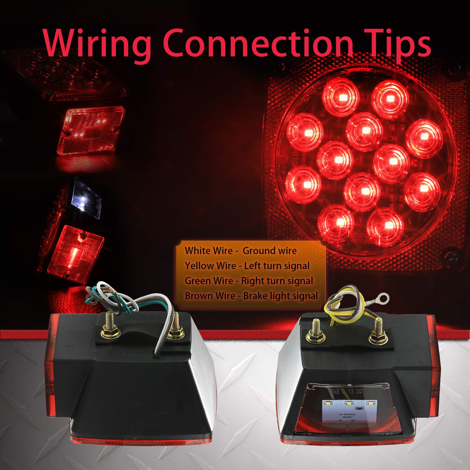 Snapklik.com : 12V LED Submersible Trailer Lights, Left And Right ...