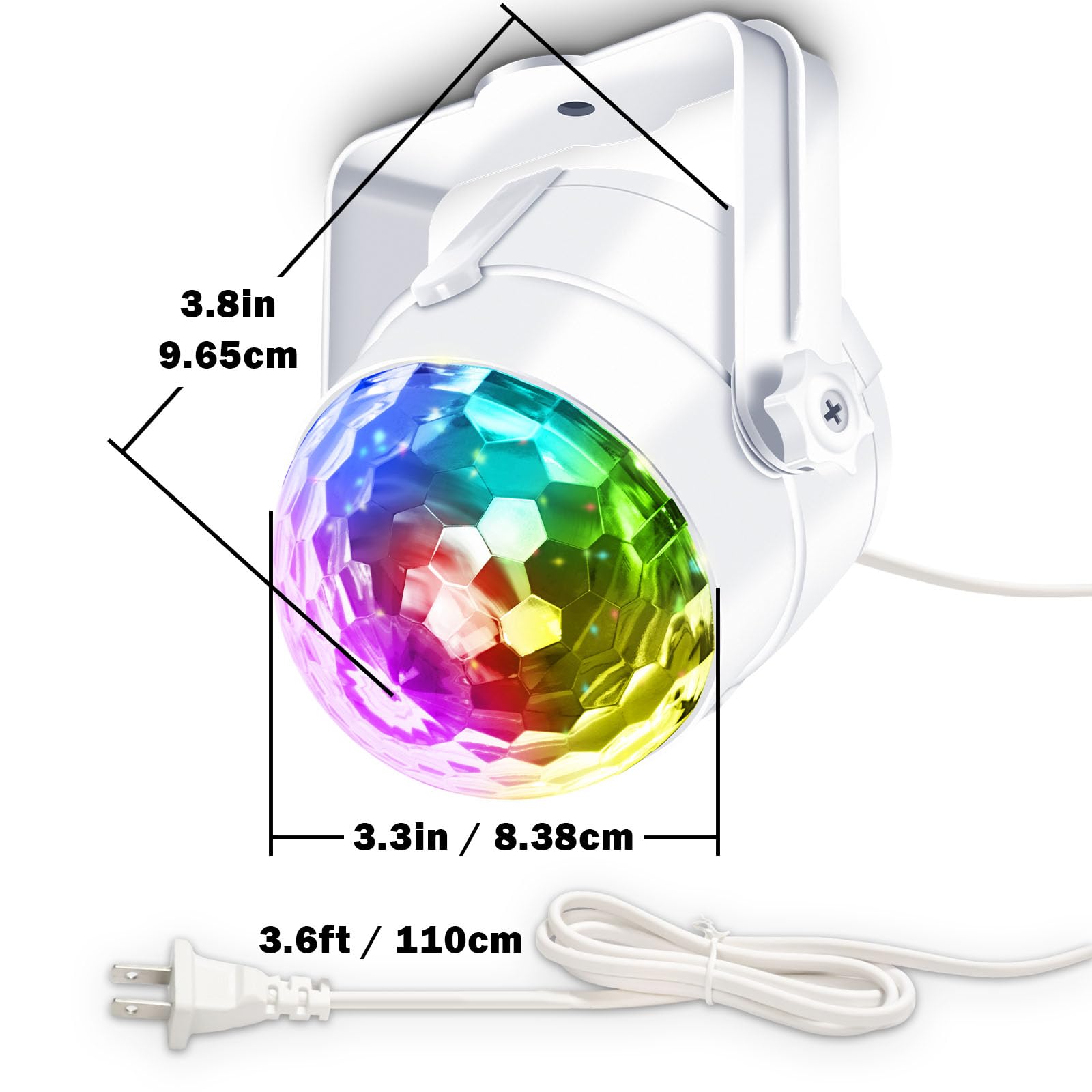 Snapklik.com : Apeocose 2-Pack Disco Ball Party Lights Sound Activated ...