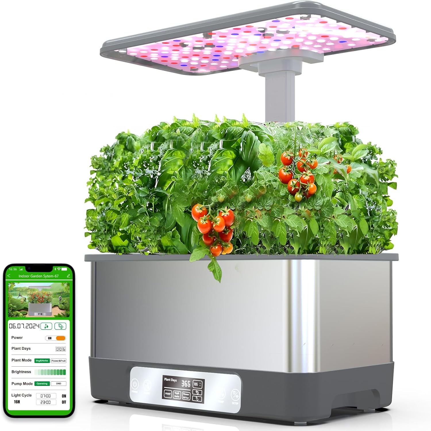 Amazon.com: Indoor Herbs Garden,WiFi&APP-Hydroponics Growing System Kit ...