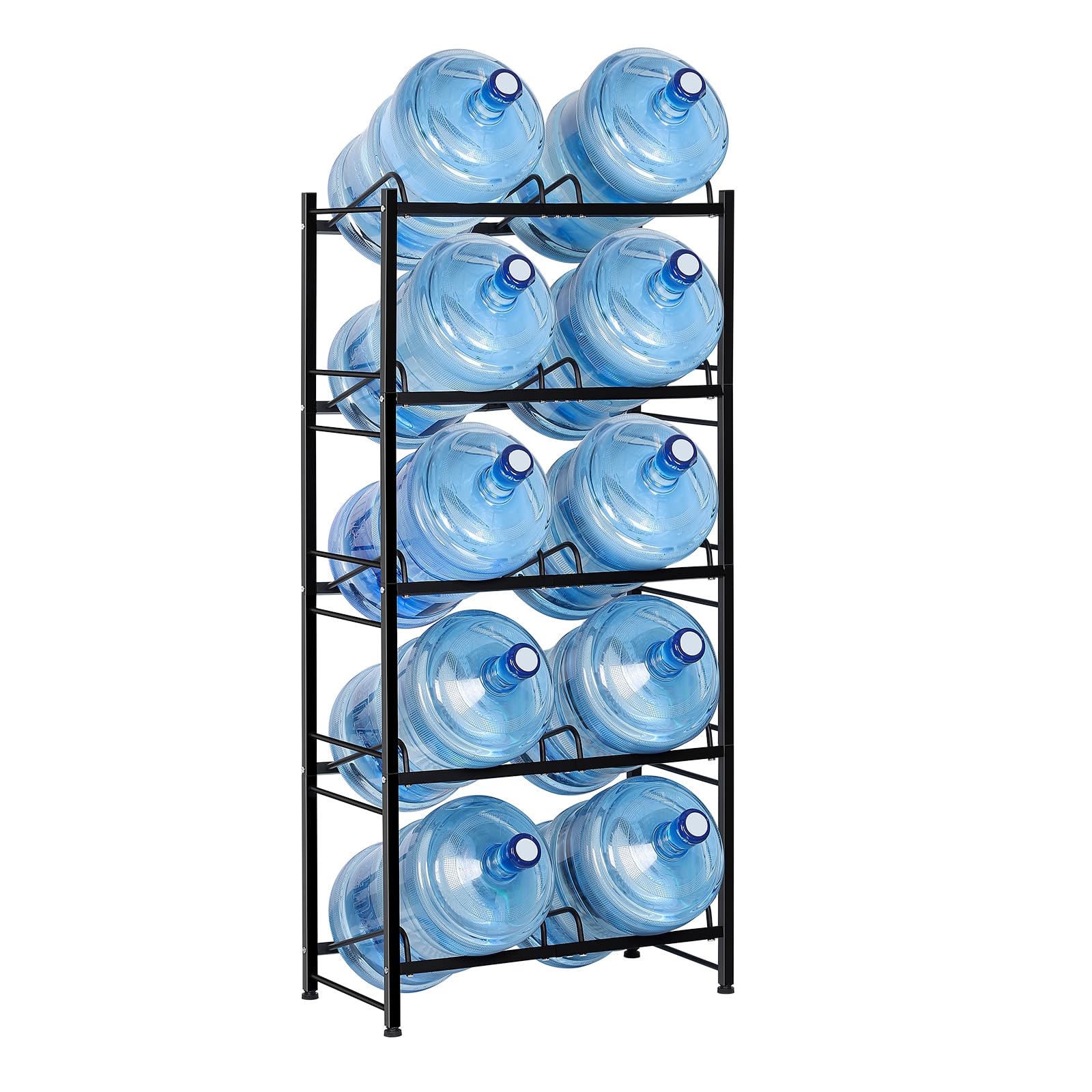 5 Gallon Water Bottle Holder Water Jug Holder 5 Tier Water Jug Rack for ...