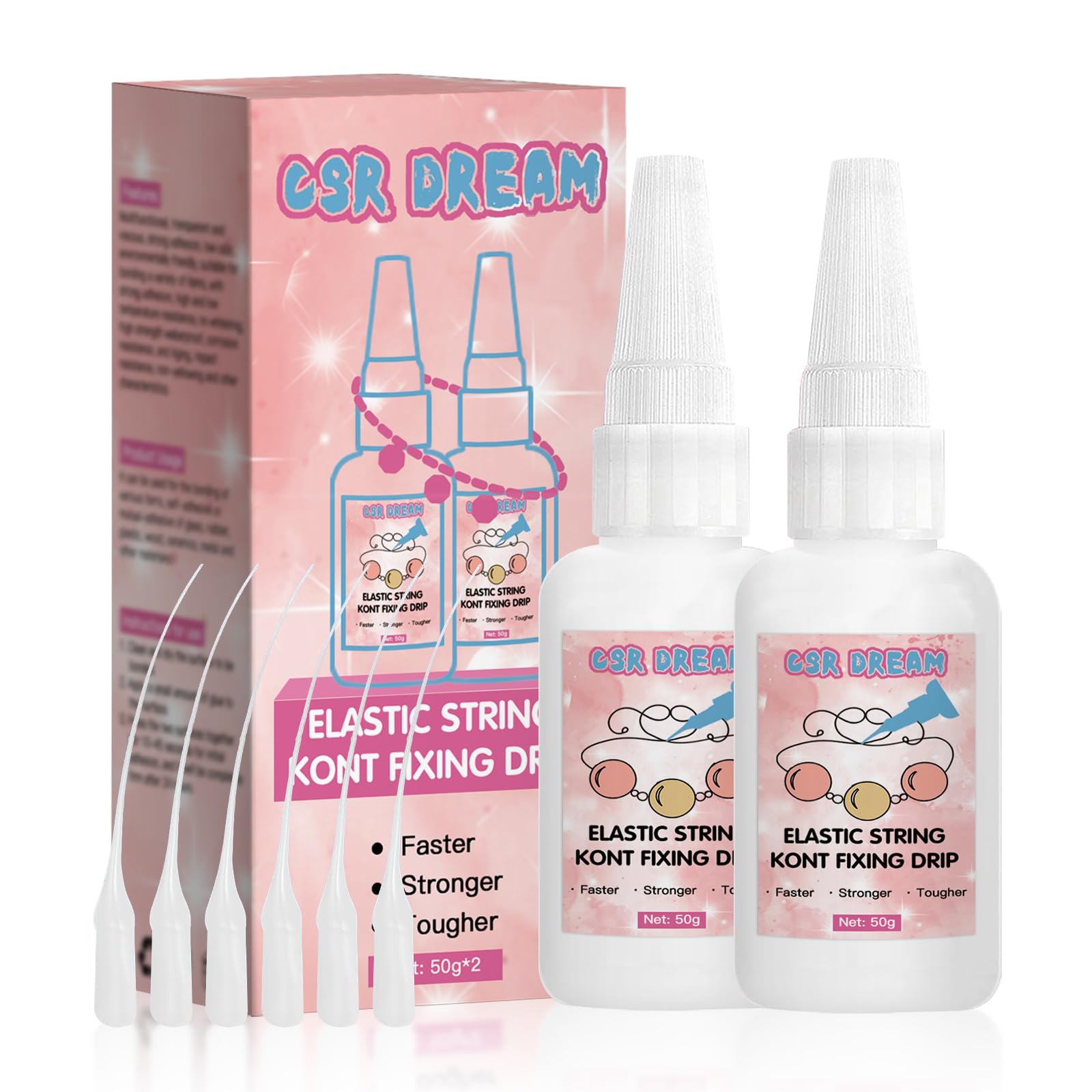 Amazon.com: 100g Professional Bracelets Elastic String Knot Fixing Drip ...