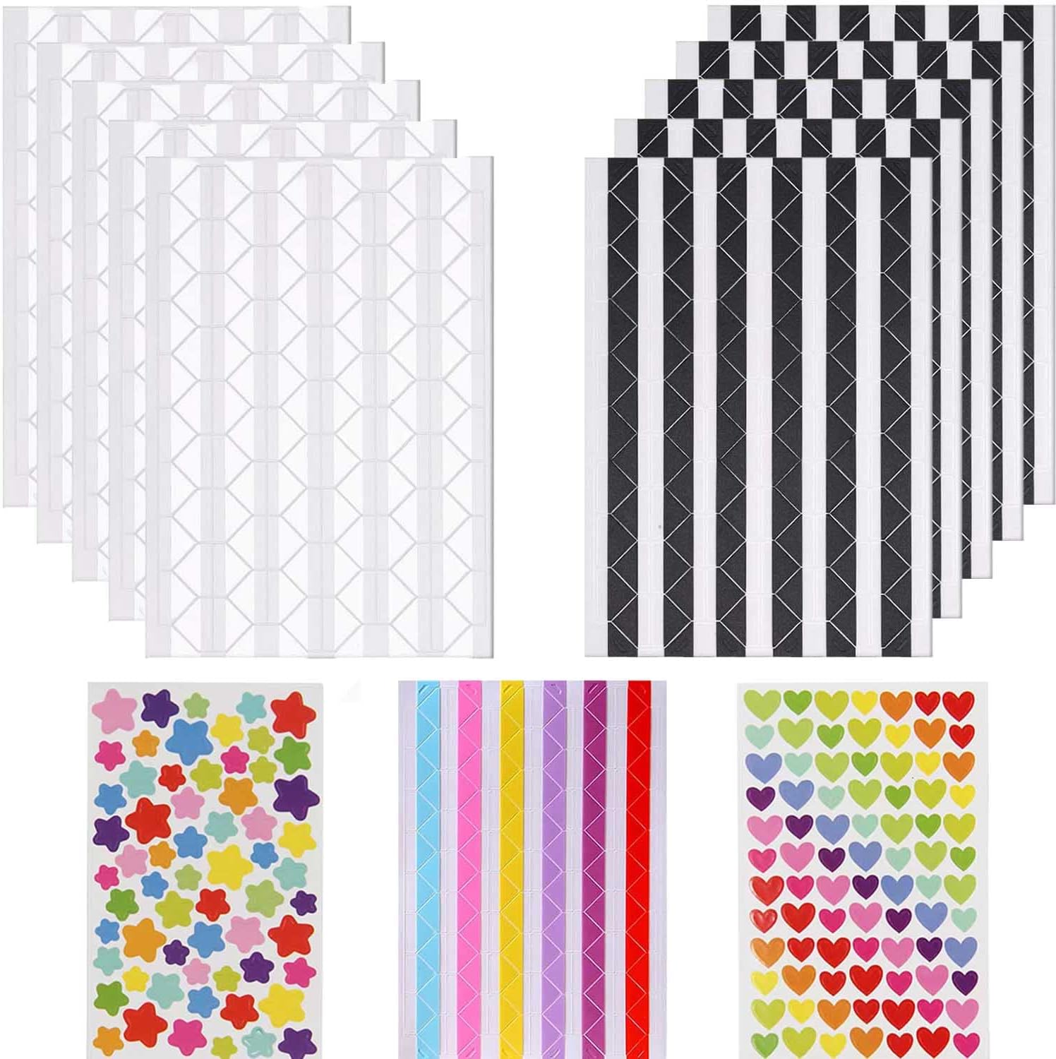 Amazon.com: 20 Sheets Photo Corners Stickers, VEINARDYL 20 Colors 696 ...