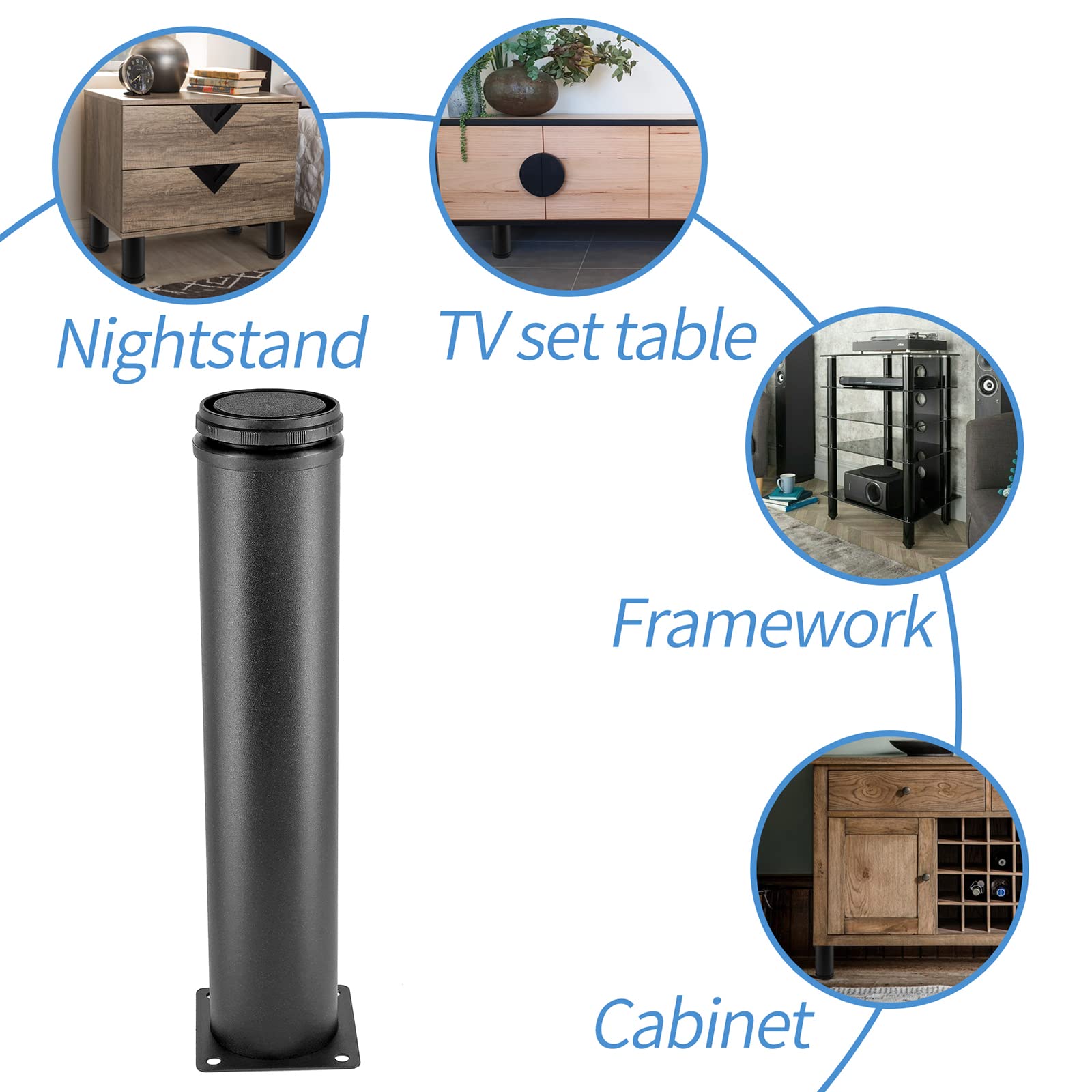 Snapklik.com : Masendelk 10 Inch Metal Furniture Legs Stainless Steel ...