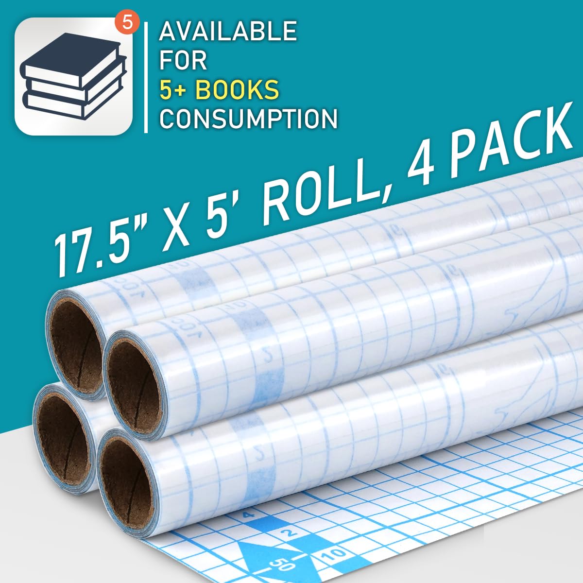 Snapklik.com : Chell 4 Pack Clear Contact Paper Roll For Books