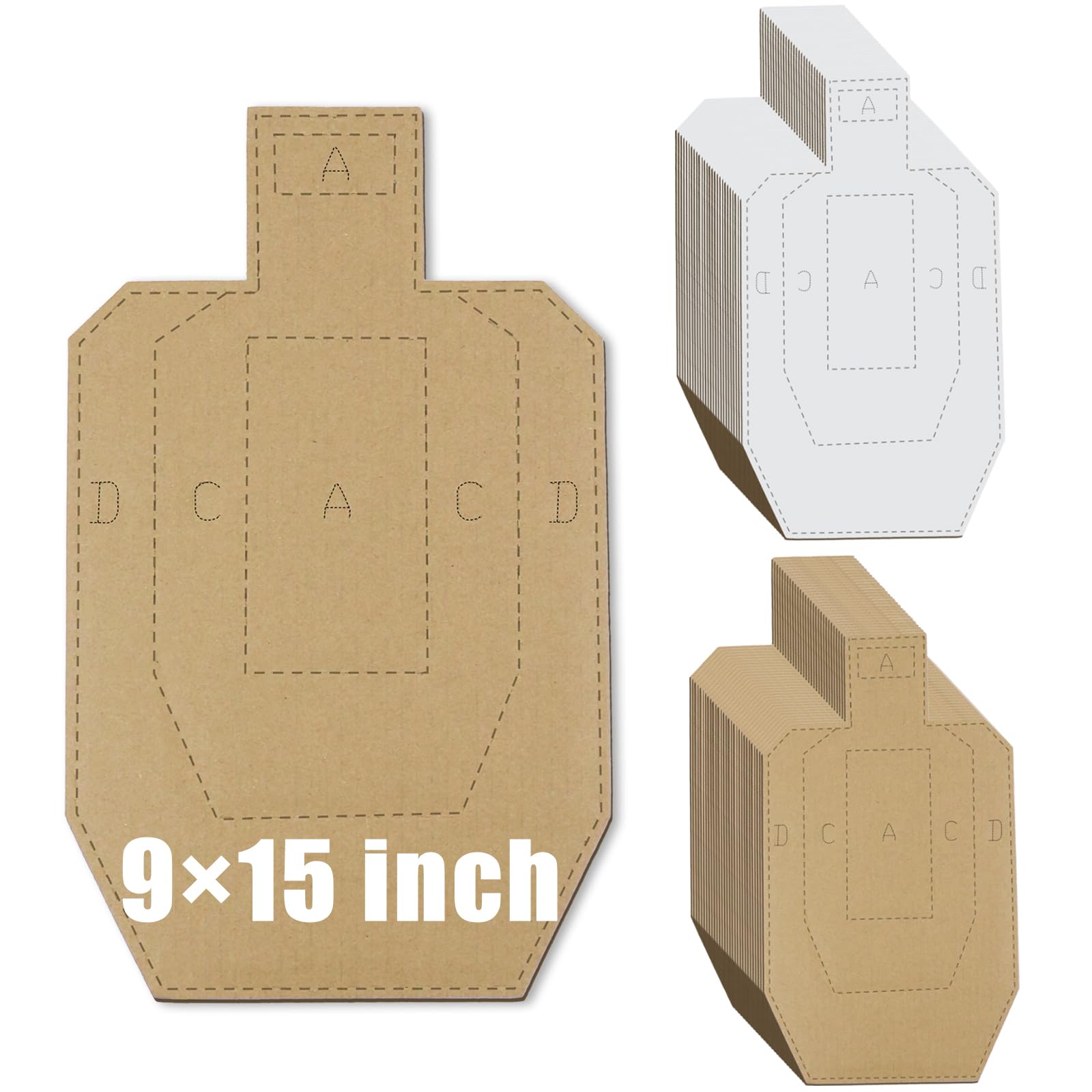 Snapklik.com : HOMSHIAM 40 Sheets 15"x9" Tactical Cardboard IDPA Targets