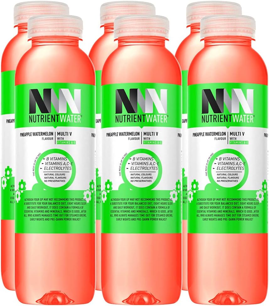 Nutrient Water Multi V Pineapple Watermelon Flavour Water 12 Pack of ...