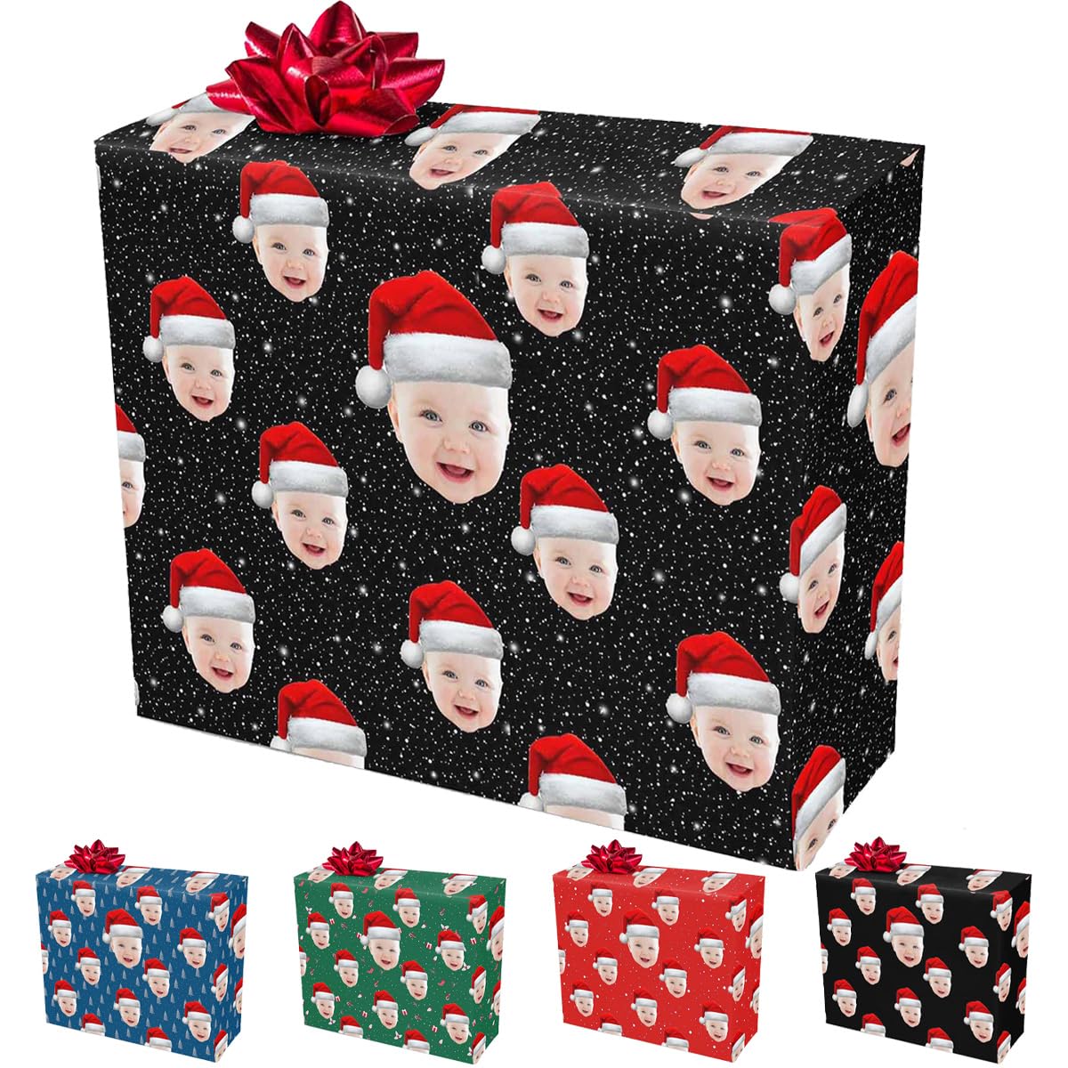 Amazon.com: xmeasecos Custom Christmas Wrapping Paper with Photo ...