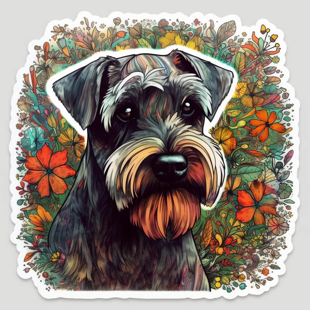 Amazon.com - Yoonek Graphics Miniature Schnauzer Dog Vinyl Decal ...