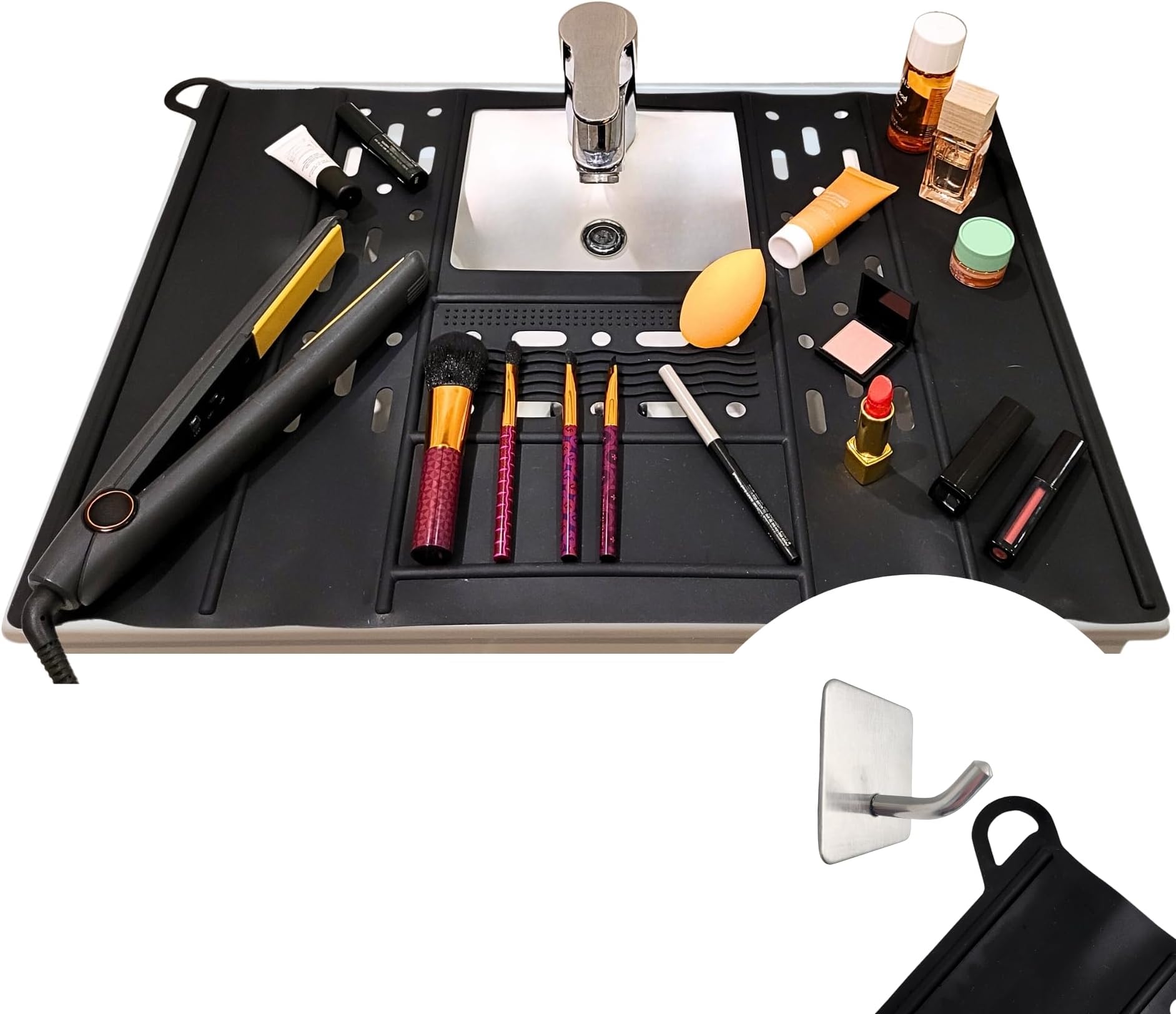 Amazon.com: Top-it Sink Mat for More Counter Space. Rollable Sink Cover ...