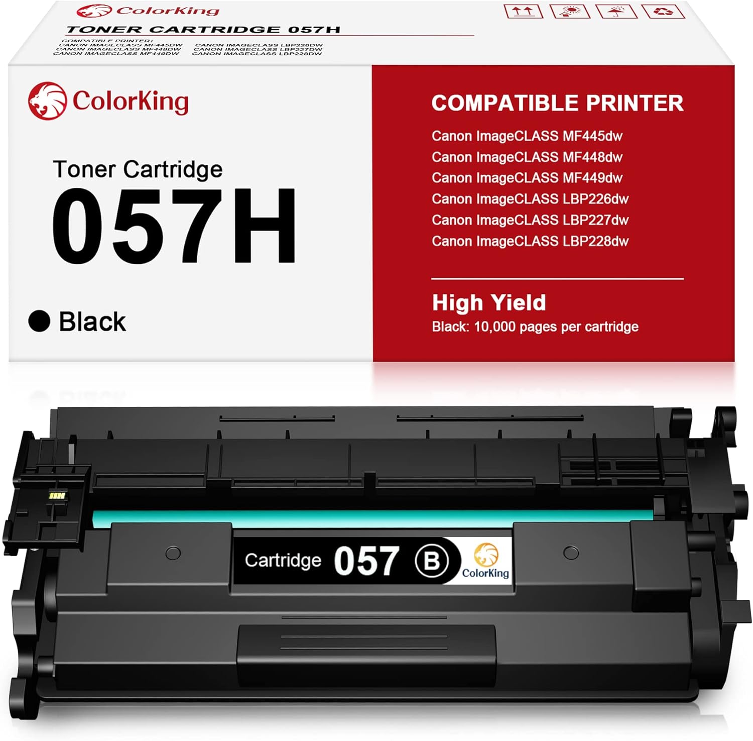 Amazon.com: ColorKing Compatible Toner Cartridge Replacement for Canon 057H CRG-057H 057 for ...