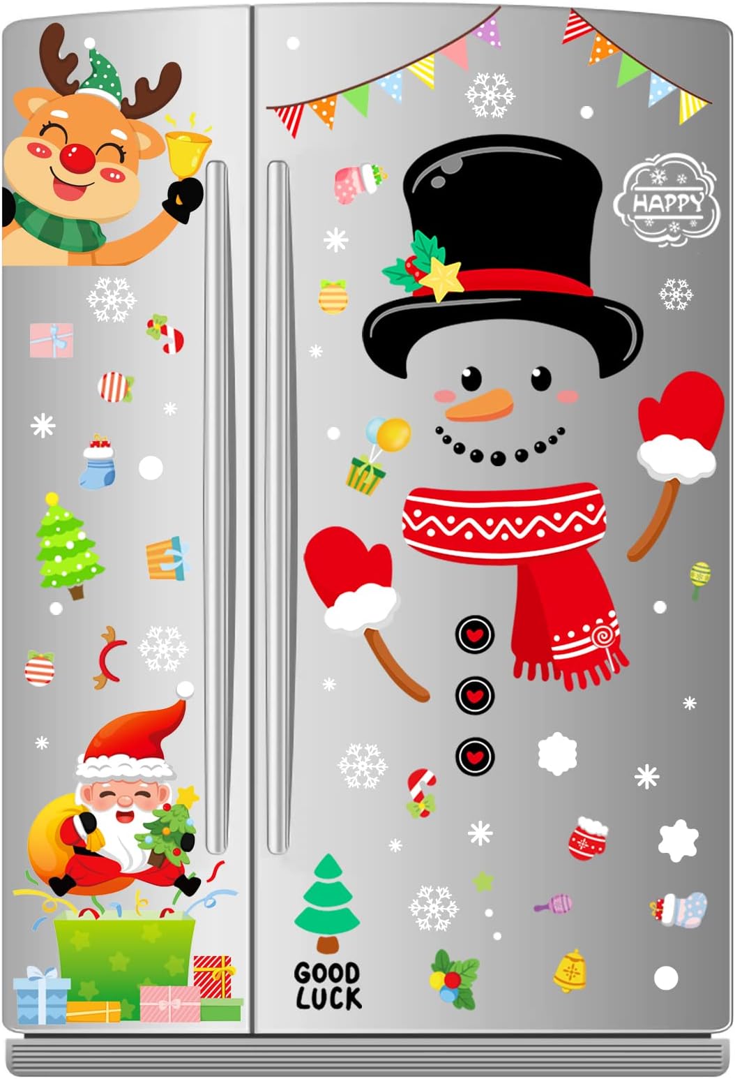 Amazon.com: 9 Pieces Christmas Tree Refrigerator Magnets Decorations ...