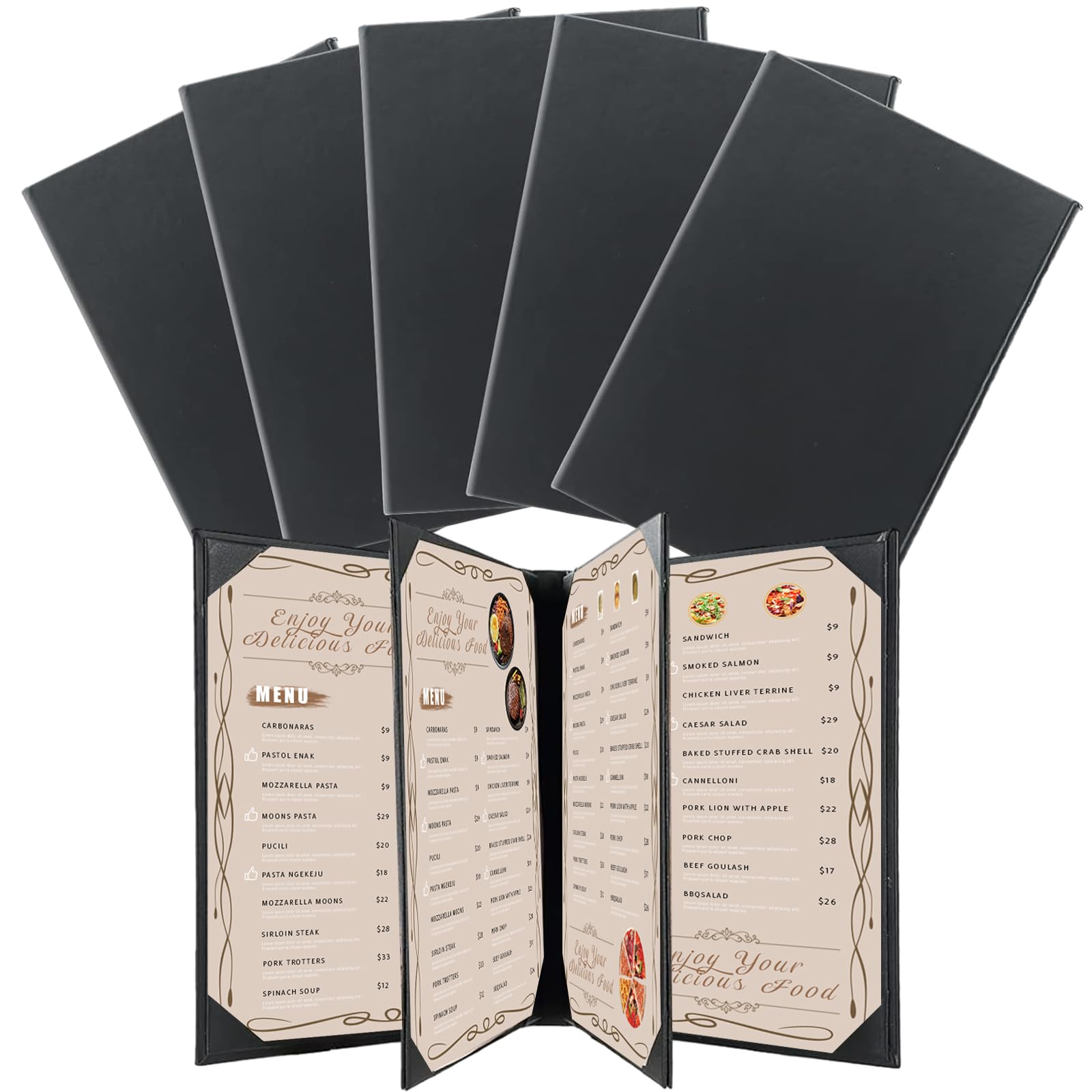 Snapklik.com : FLKQC Restaurant Menu Covers Holders 8.5" X 11" Pack Of ...