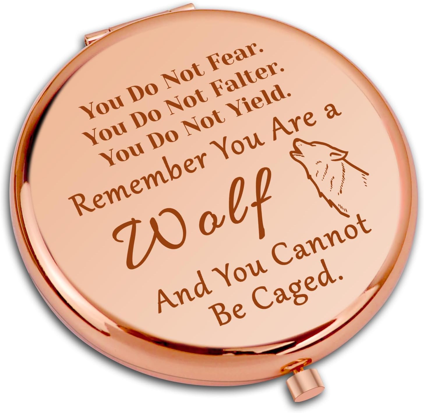Dabihu Wolf Gifts Inspirational Gift Compact Makeup Mirror Wolves Lover ...