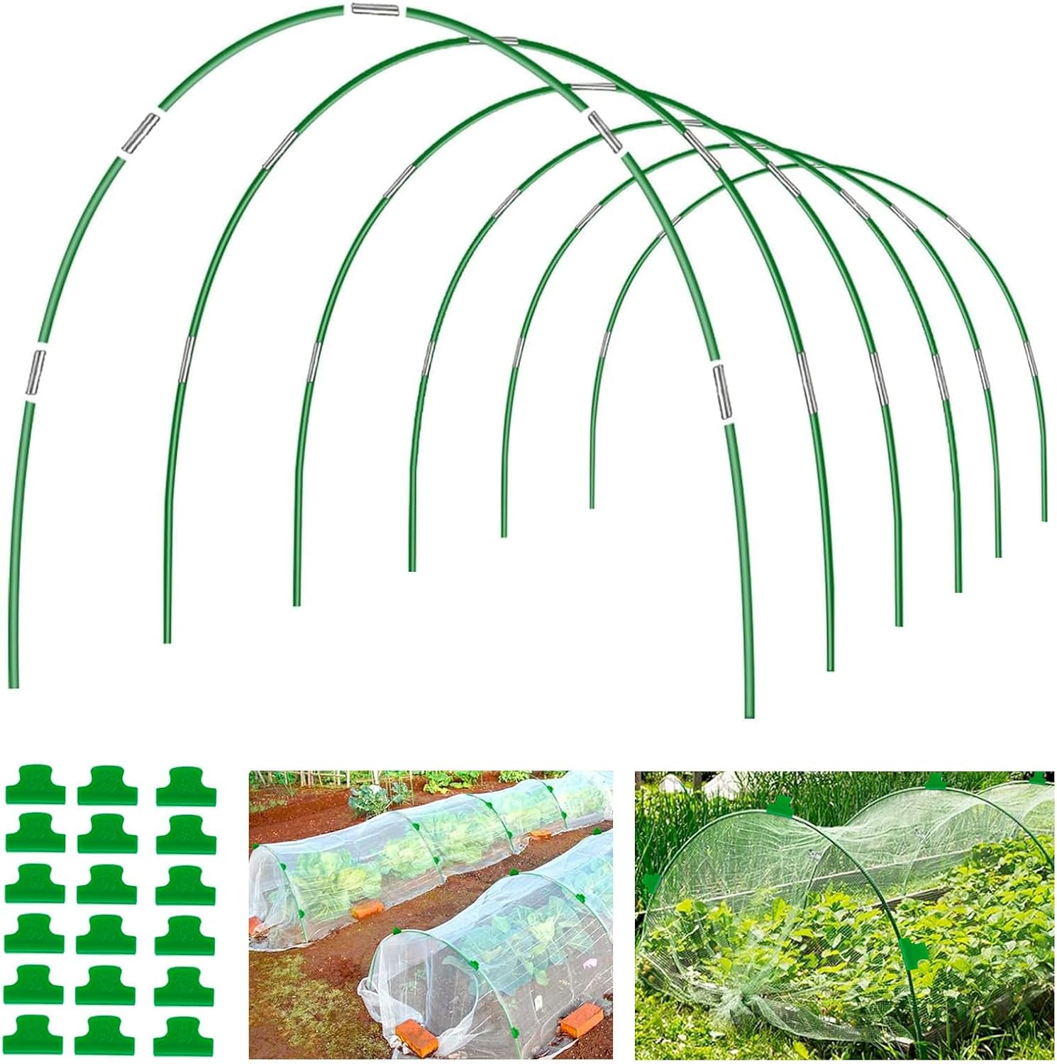 Amazon.com: joyhalo Garden Hoops for Raised Beds, 36pcs Greenhouse ...