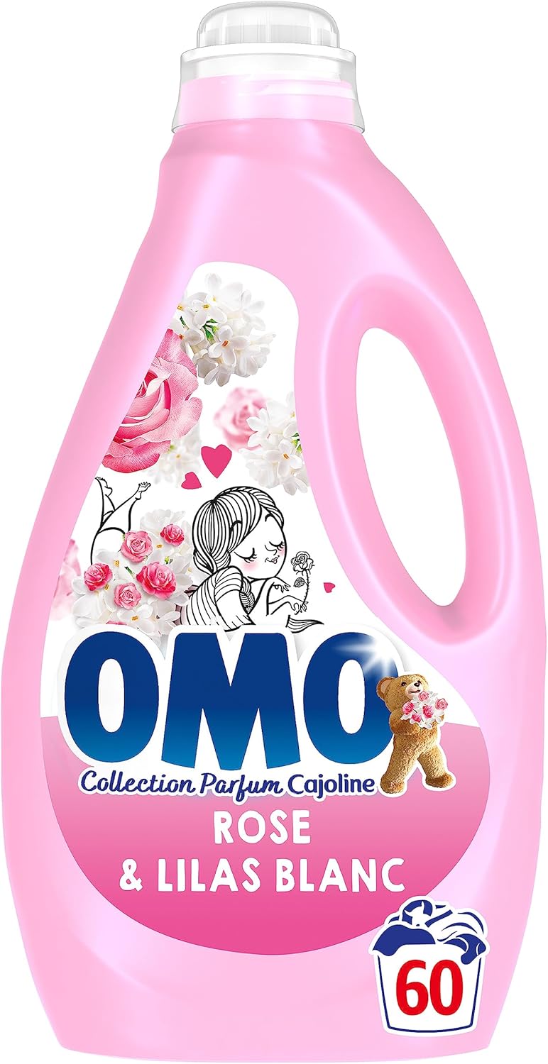 Omo Lessive liquide Rose et lilas blancs - 60 lavages - parfum longue ...