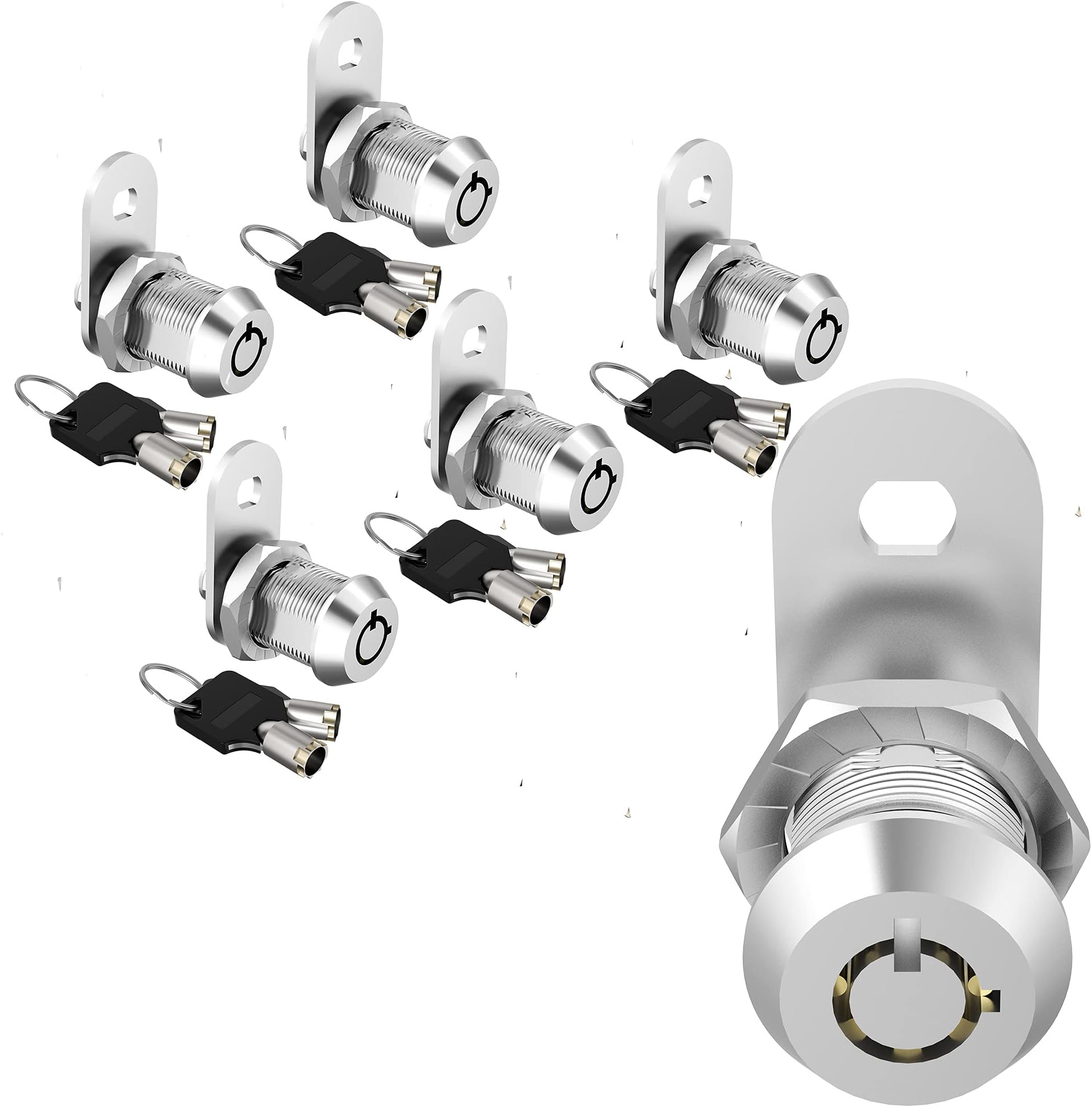 Amazon.com: 5 Pack Cam Locks Keyed Alike, 5/8" Cabinet Locks with Keys, RV Storage Lock Secure ...