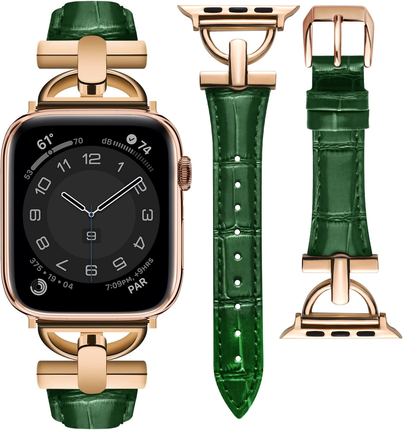 wutwuk Compatible Slim Leather Apple Watch Strap 38mm 40mm 41mm, Women ...