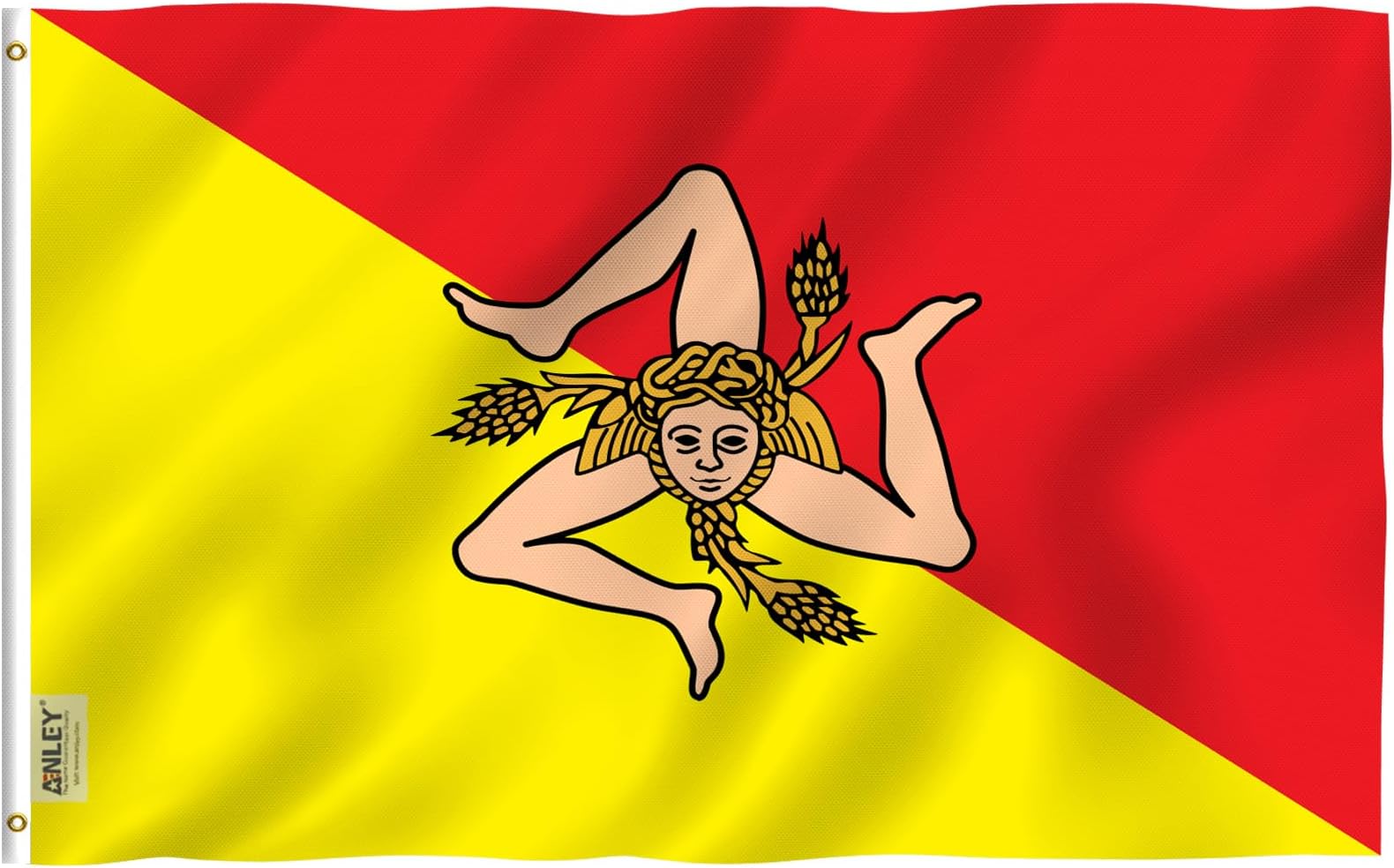 Amazon.com : Sicily Flag 3x5ft Poly - INTERNATIONAL FLAGS : Patio, Lawn ...