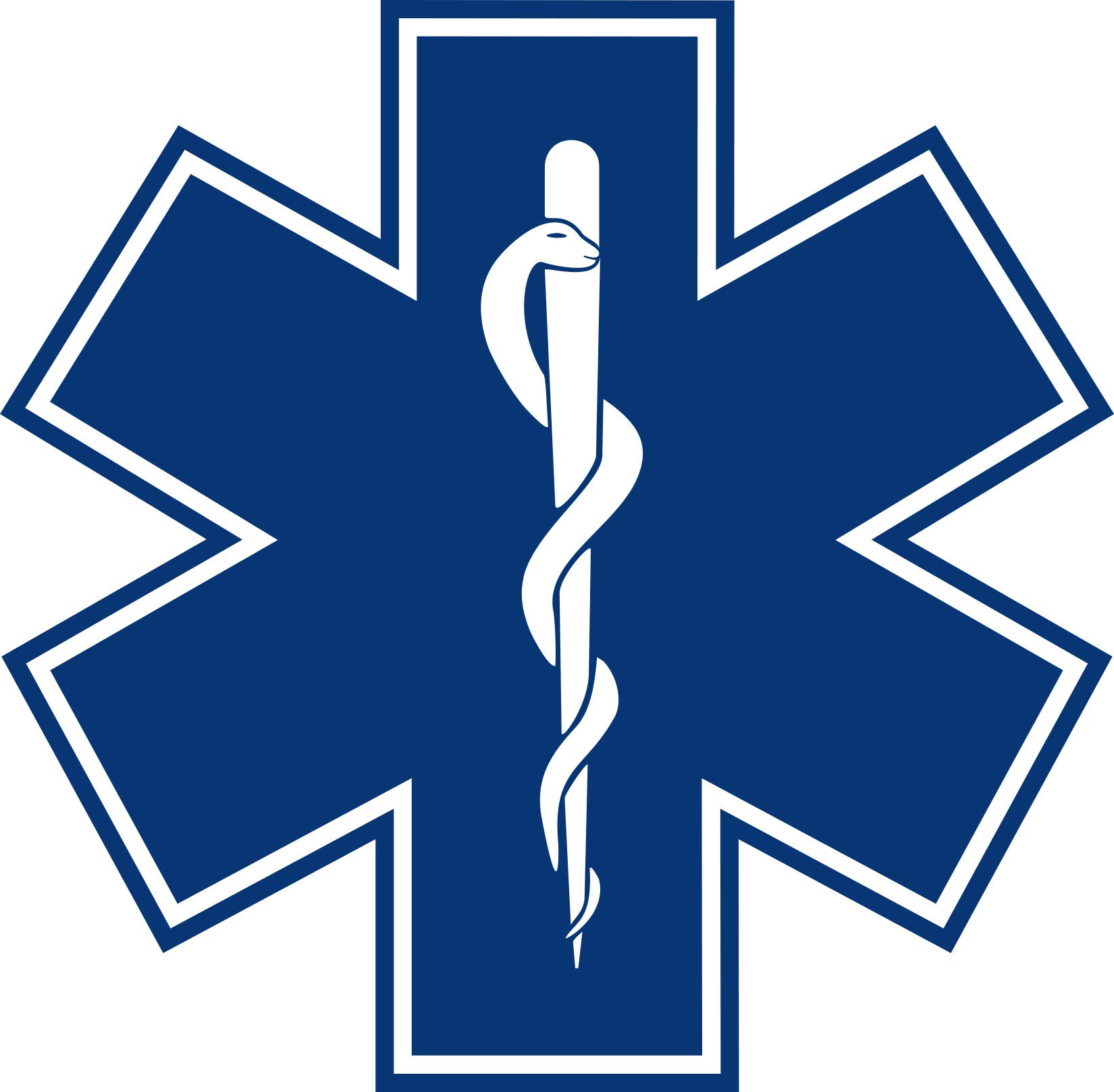 Snapklik.com : Reflective Star Of Life EMS EMT Vinyl Decal Sticker Blue ...