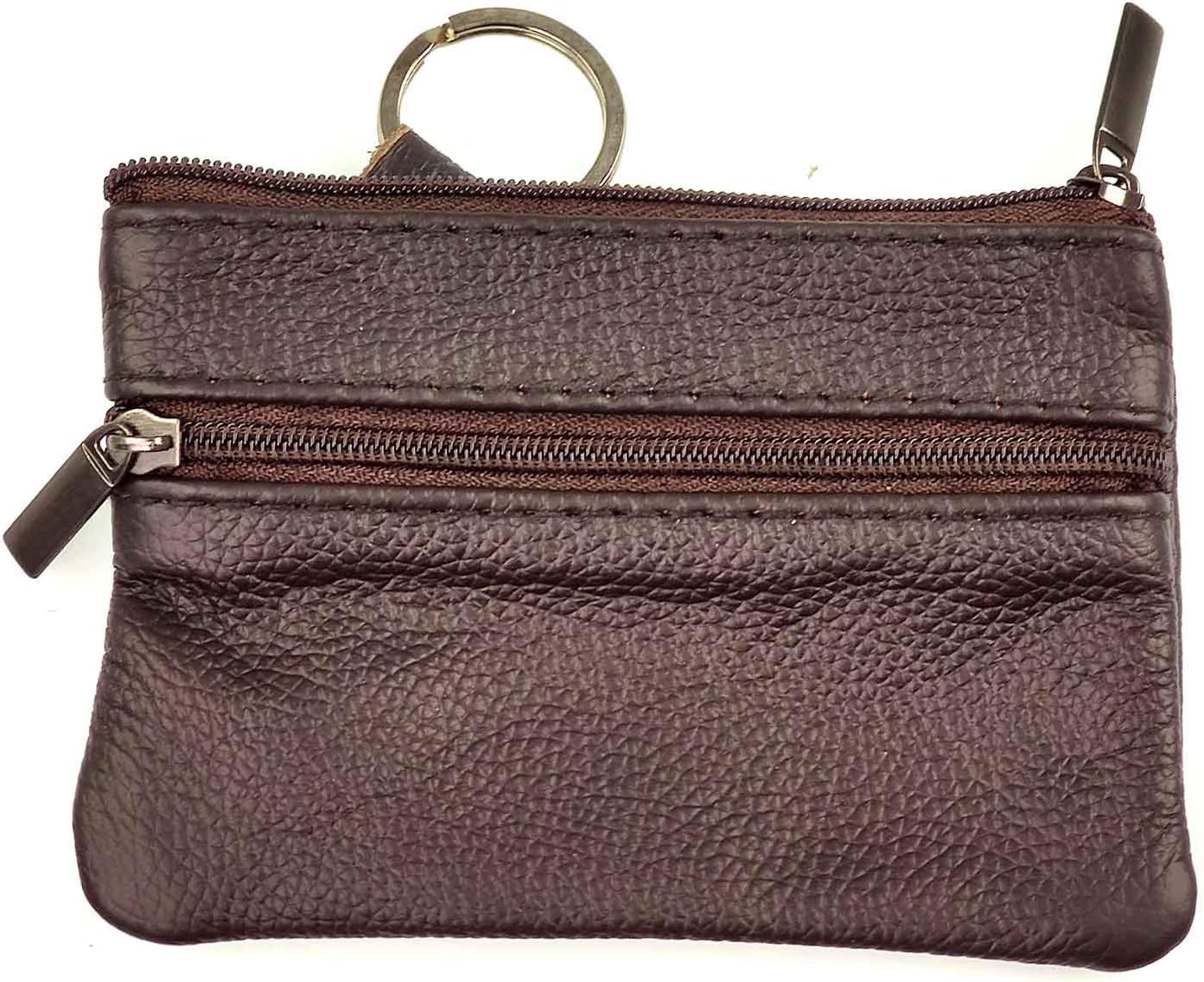 Genuine Brown Leather Key Wallet and Coin Pouch – BigaMart