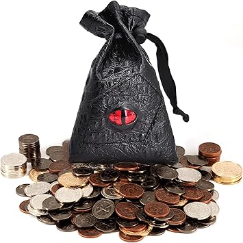 Amazon.com: DND Metal Coins Set of 60 with Leather Pouch - Gaming ...