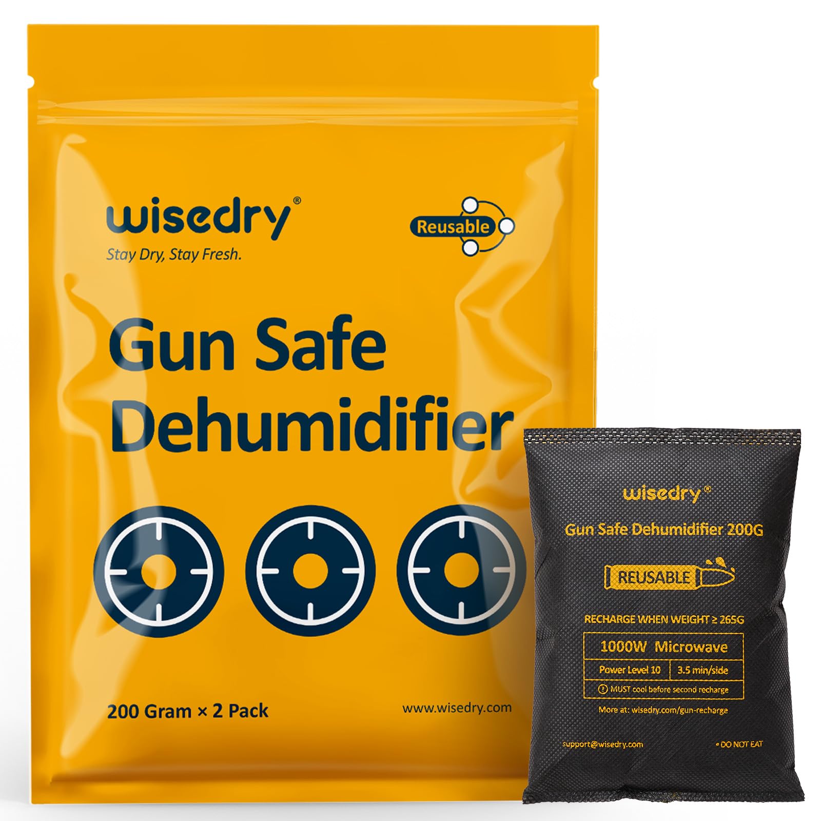 Snapklik.com : Wisedry 200 Grams X 2 Packs Gun Safe Dehumidifier ...