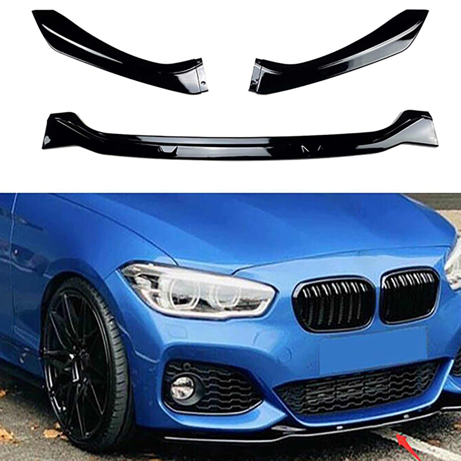 Buy C/Y Front Bumper Lip Splitter Diffuser Body Kit Spoiler For Bmw 1 ...