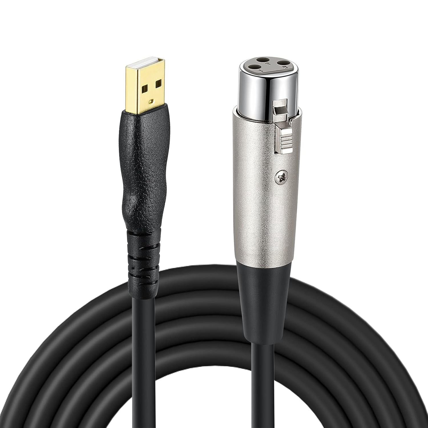 EBXYA 10 ft USB to XLR Microphone Cable - 3 Pin XLR Female Cables ...
