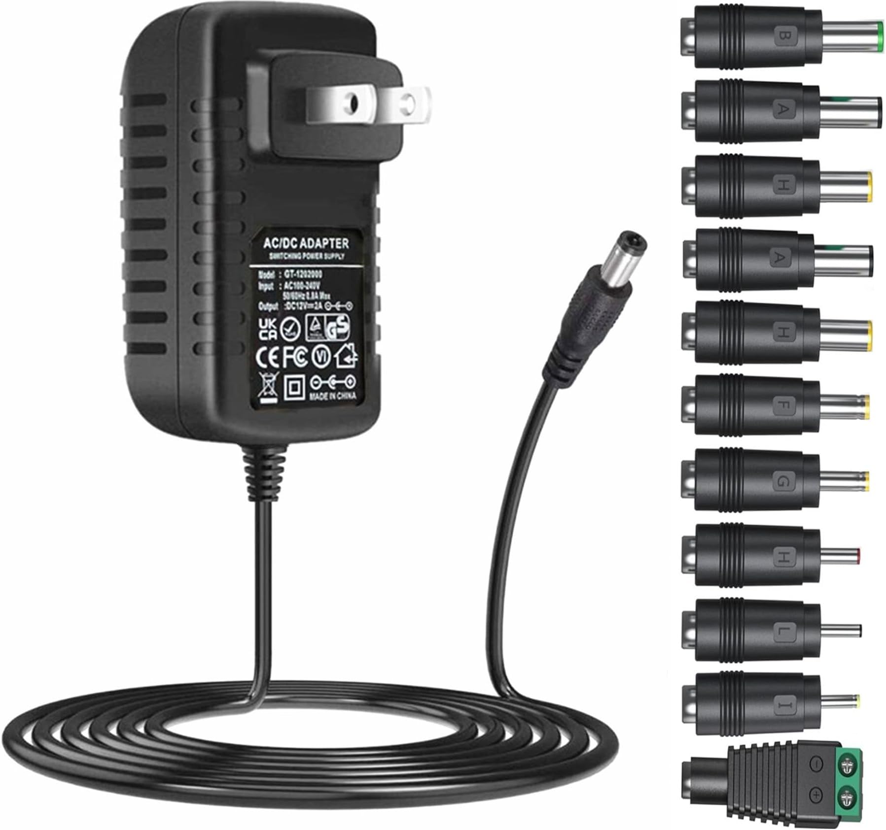 Amazon.com: GuanTing Universal AC Adapter 12V 2A Power Supply Charger ...