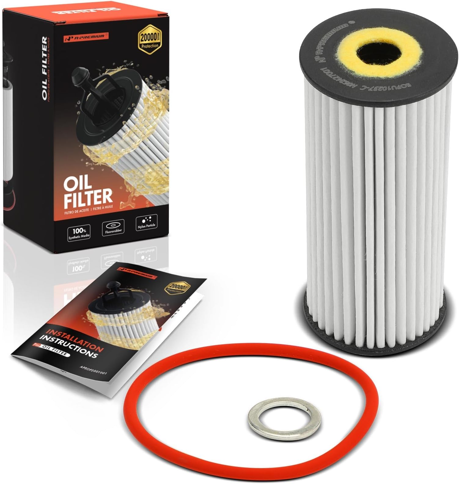 Amazon.com: K&N Premium Oil Filter: 20,000 Mile Engine Protection, High ...