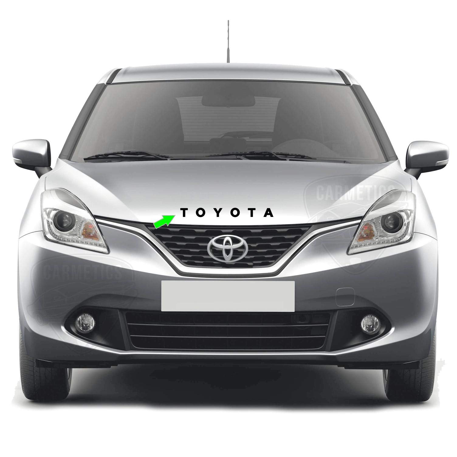 Buy CarMetics Toyota 3D Letters 3D Stickers Bonnet Logo Emblem Decals ...