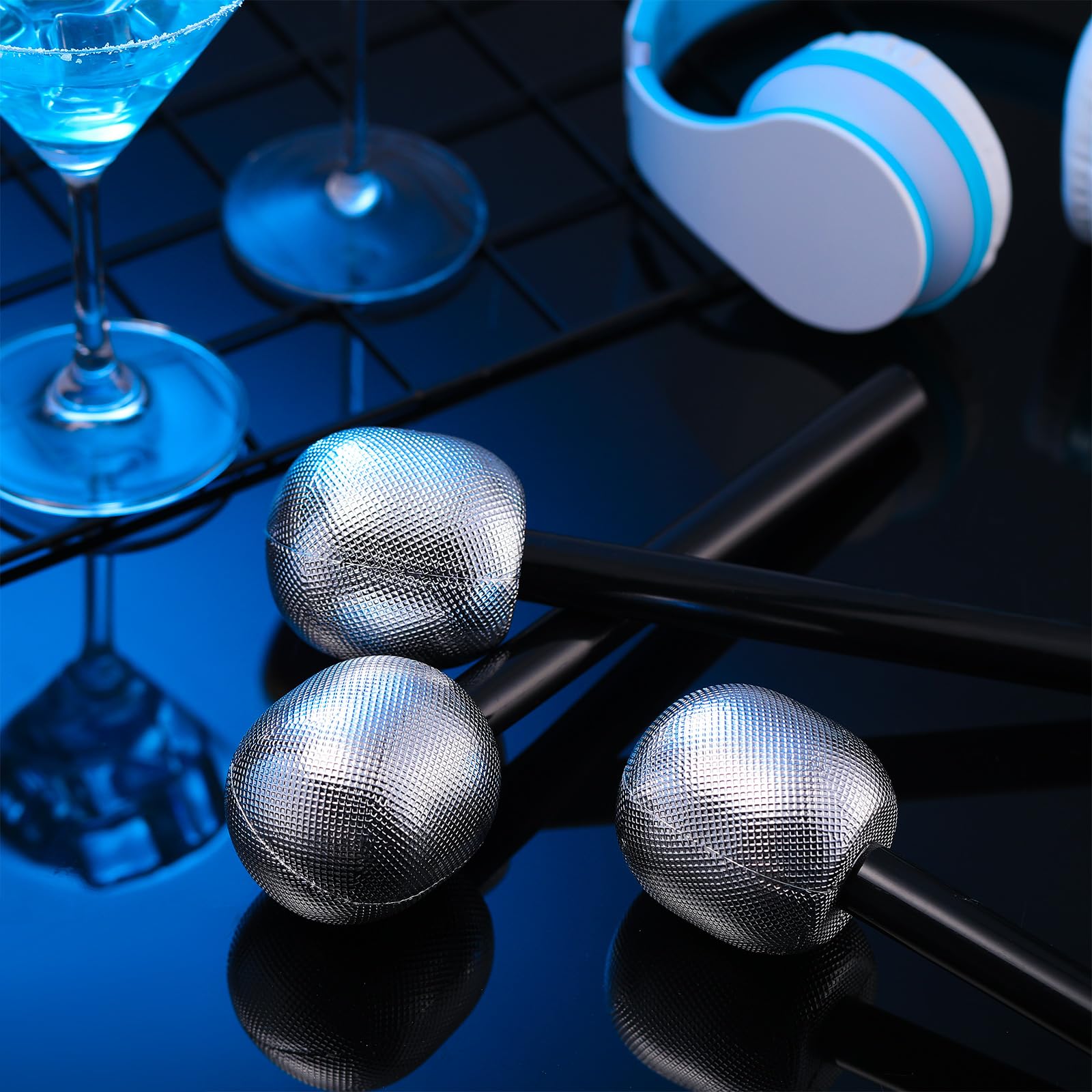 Snapklik.com : 12 Pcs Fake Microphone Prop Plastic Glitter Mic Prop ...