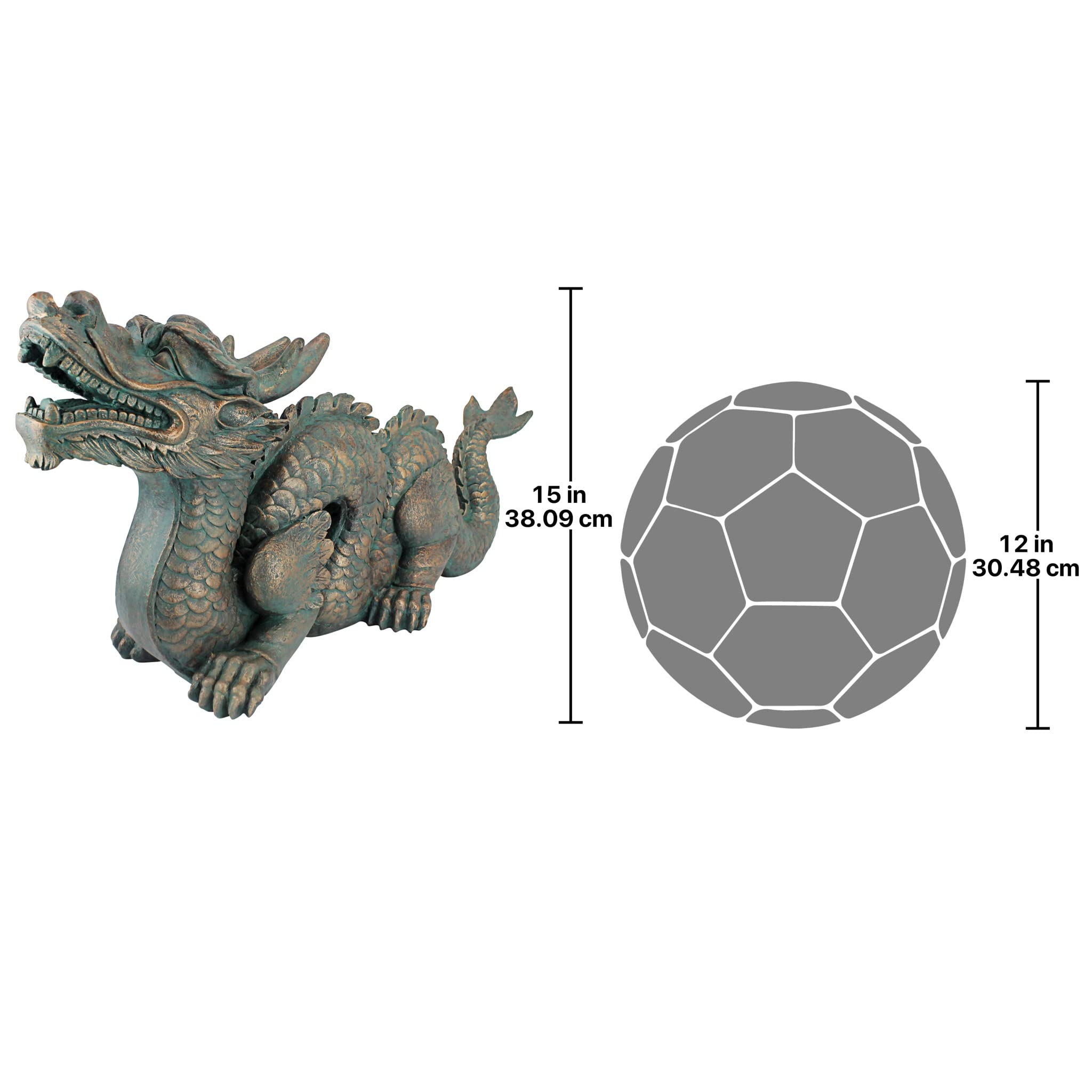 Snapklik.com : Design Toscano Asian Dragon Of The Great Wall Garden Statue