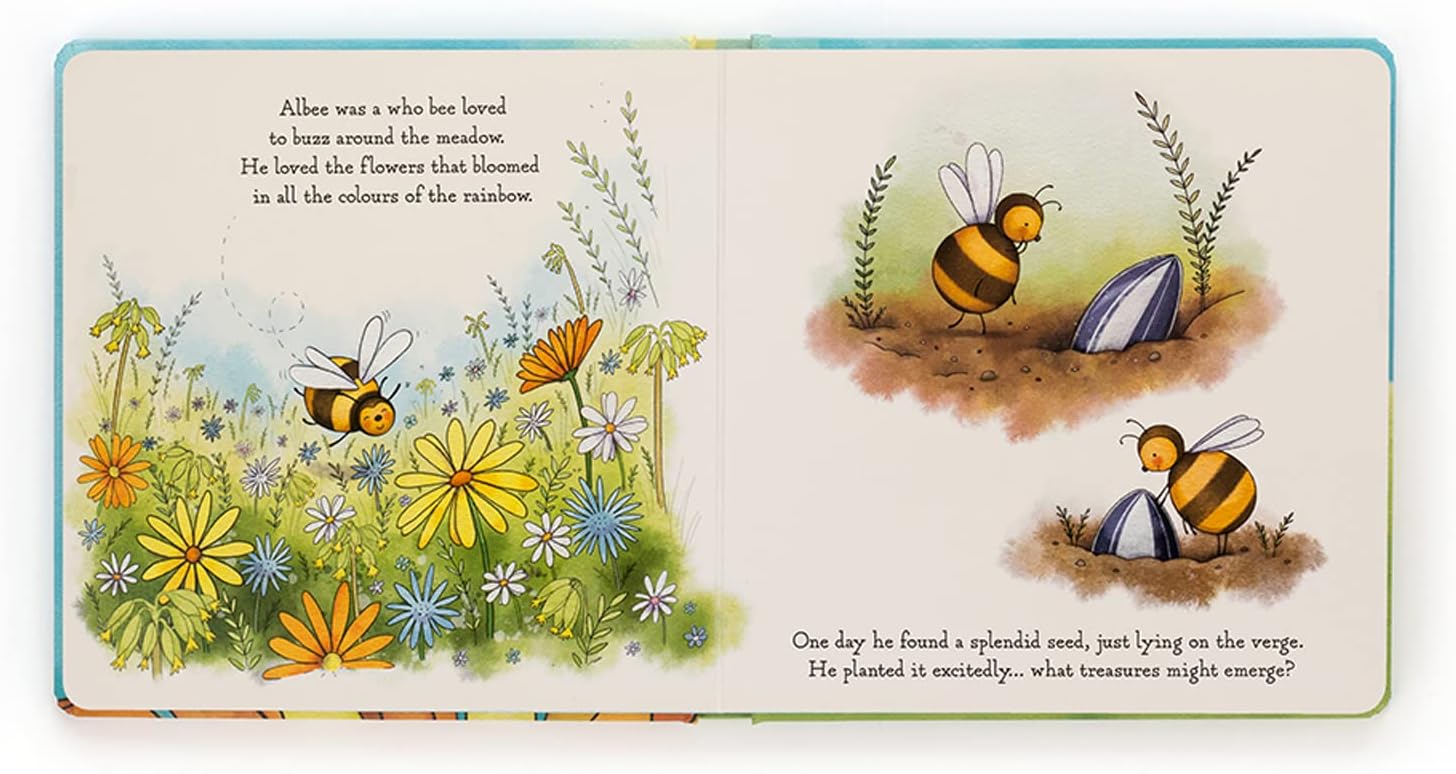 Jellycat Albee and The Big Seed Book y Bashful Bee Peluche Animal ...