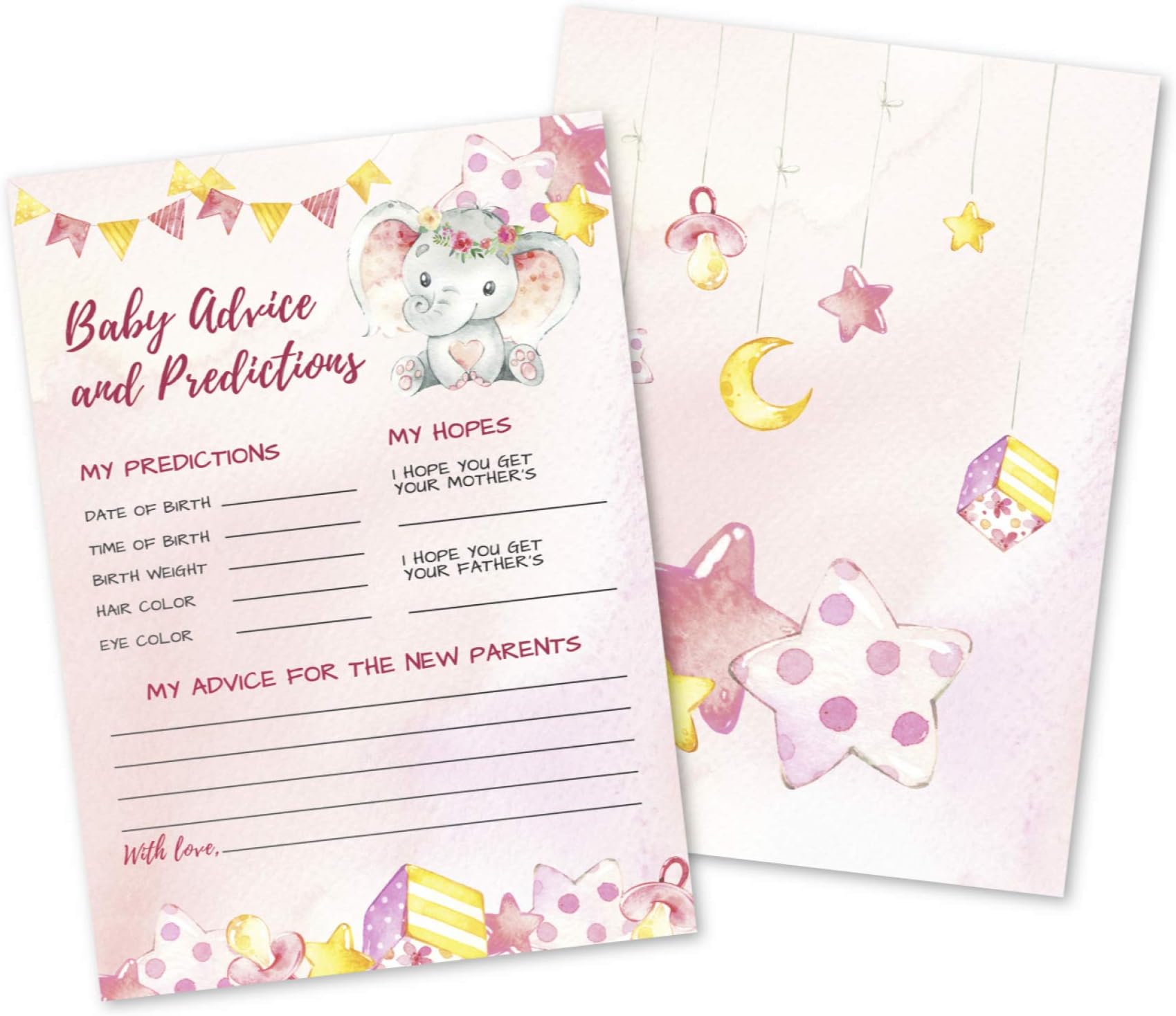 Amazon.com: Pink and Gold Polka Dot Prediction and Advice Cards - Pack ...