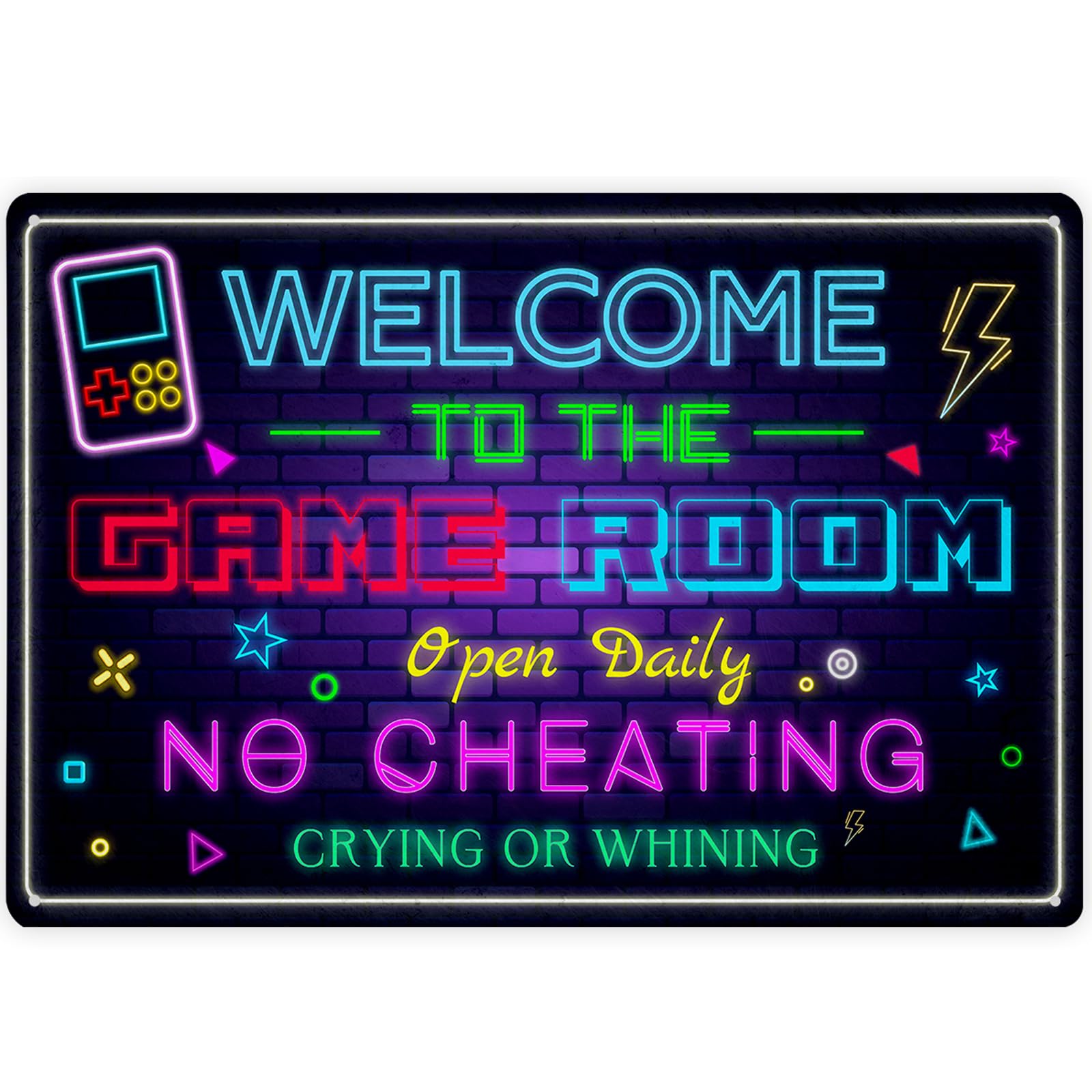 Amazon.com: Gaming Metal Sign, Gaming Room Tin Sign, Retro Wall Decor ...