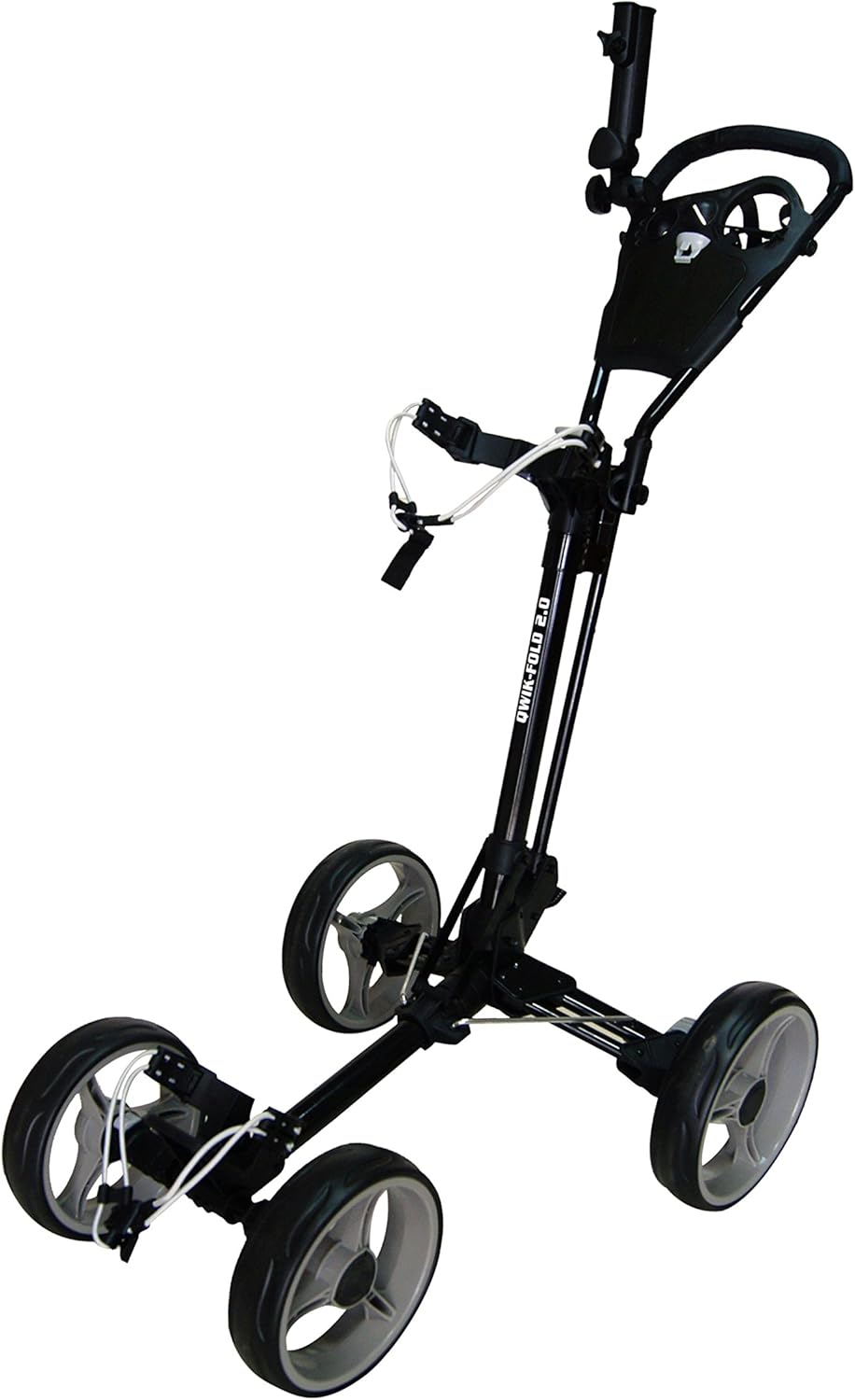 Qwik-Fold 4 WHEEL FOLDING PUSH PULL GOLF CART - FOOT BRAKE - ONE SECOND ...