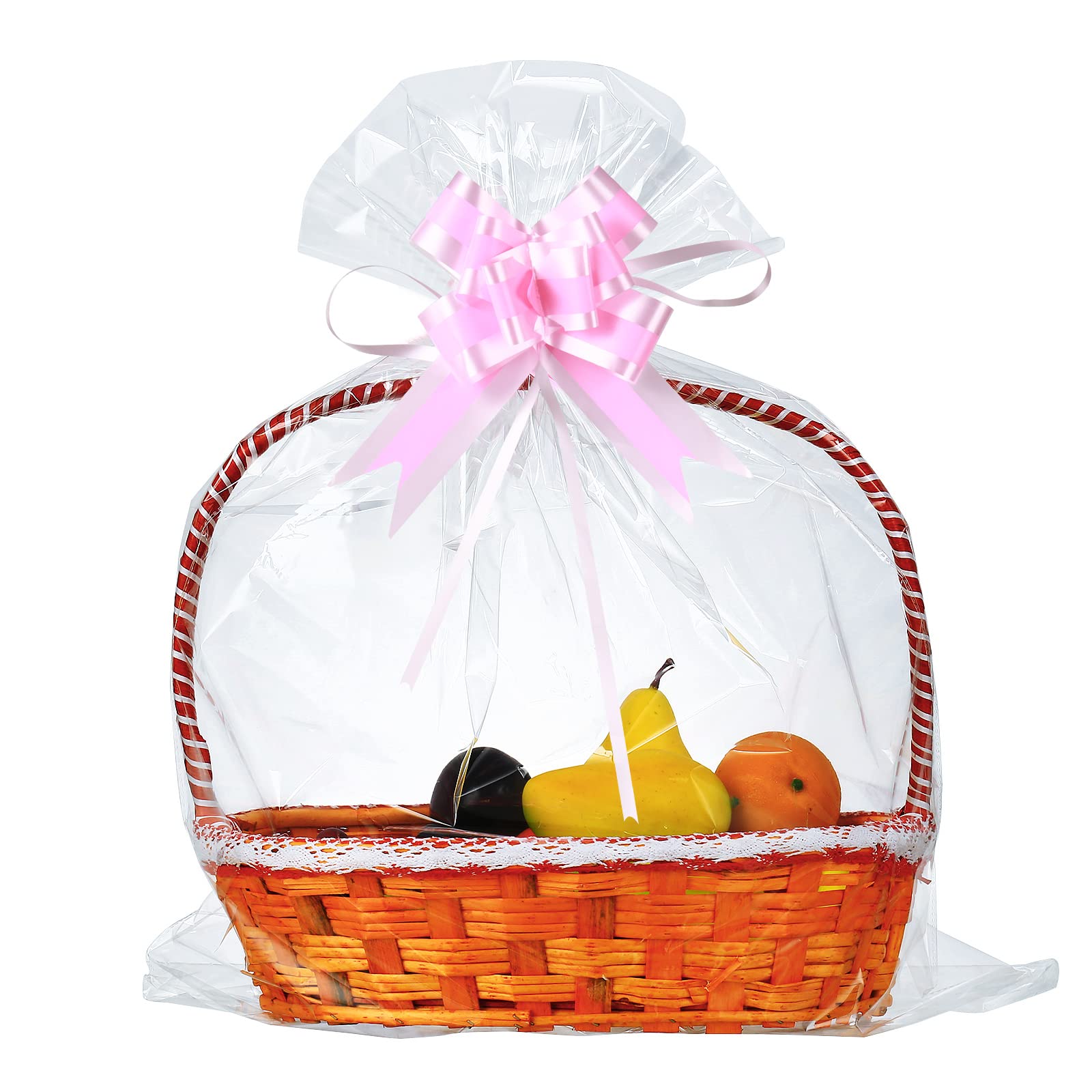 Amazon.com: 50 Packs 32” x 40” Cellophane Bags for Basket Extra-large ...