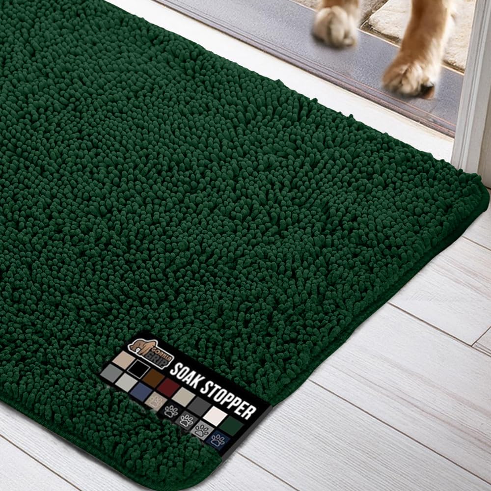 Amazon.com : Gorilla Grip Ultra Absorbent Grippy Doormat for Muddy Dog ...