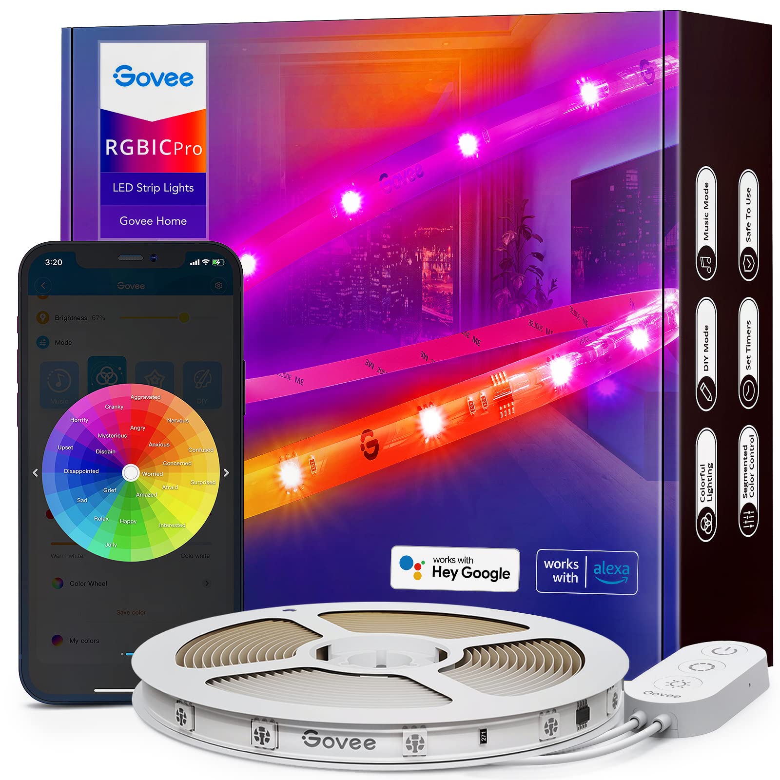 Tira de luces LED Govee RGBIC...B098PF7VMT | Encarguelo.com
