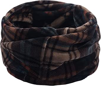 HELLORSO Silk Neckerchief Womens Warm Short Plush Neck Cover Men And ...