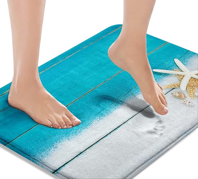 Amazon.com: Britimes Beach Sea Shell Bath Mats for Bathroom, Bathroom ...