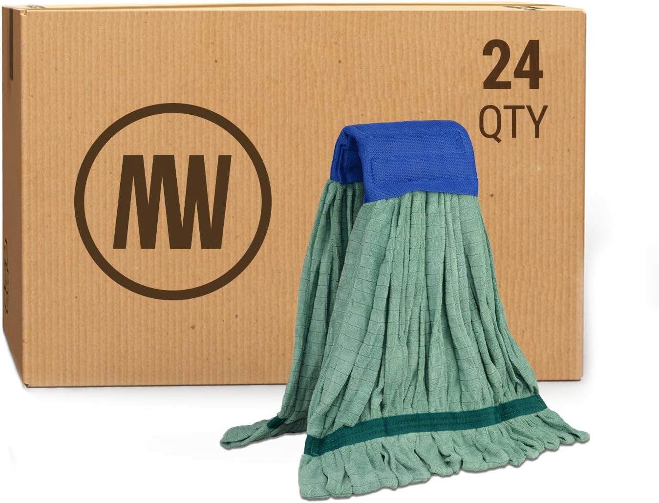 Amazon.com: Bulk Commercial Mop Head Replacement (24 Count) - Medium ...