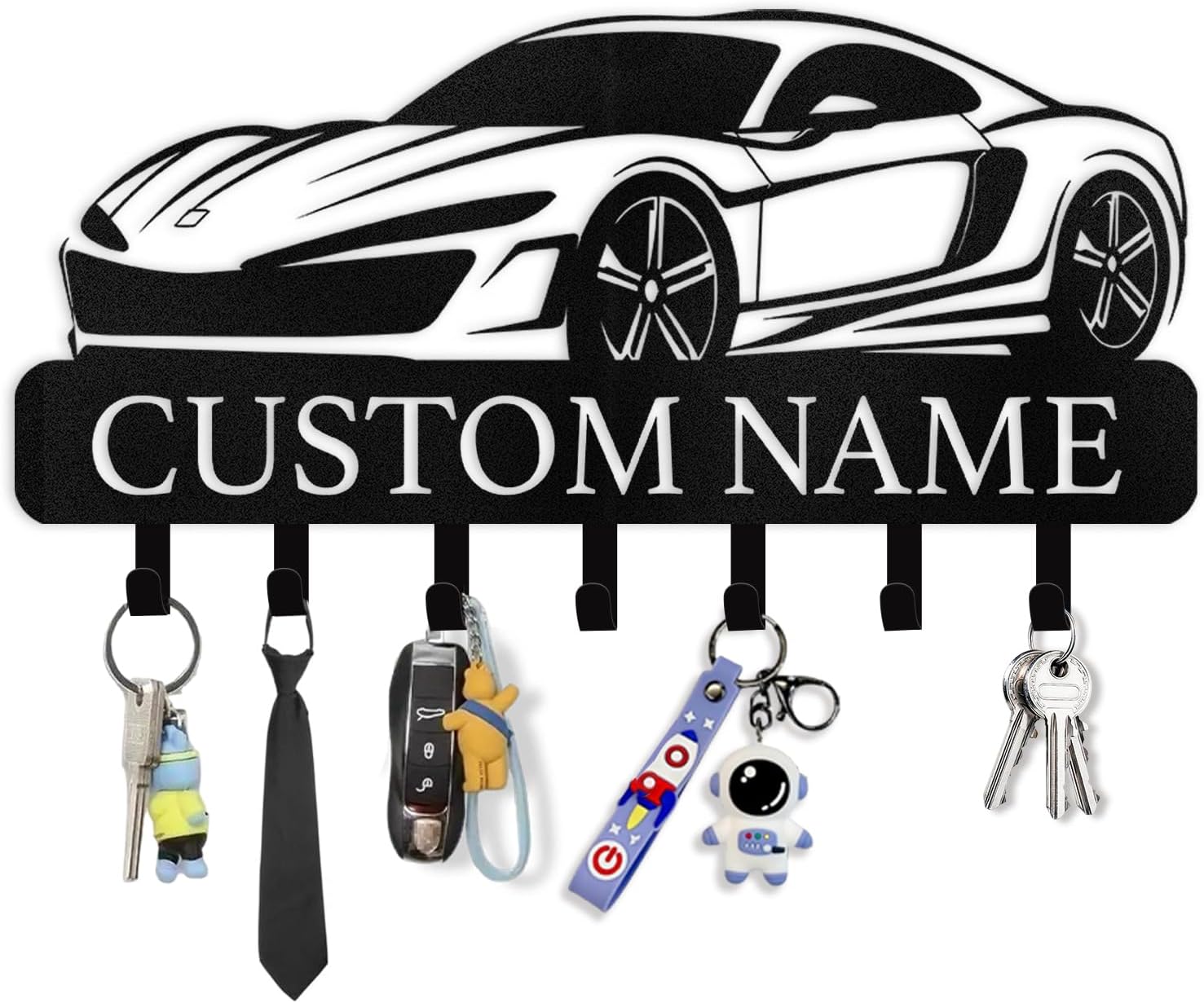 Amazon.com: Dyoart Personalized Key Holder Wall Mount - Custom Key Rack ...