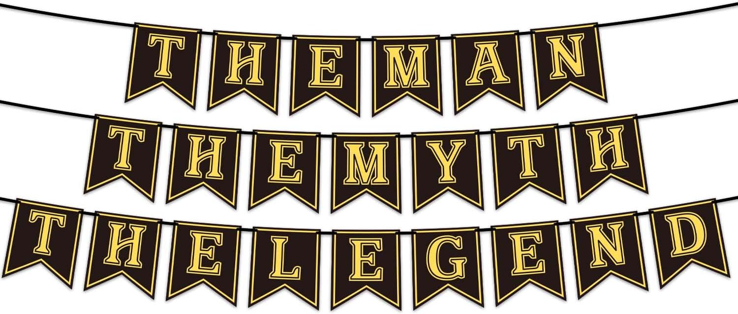 Amazon.com: The Man The Myth The Legend Bunting Banner Decorations for ...
