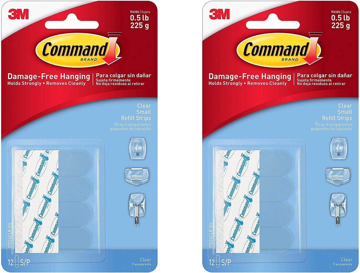 Amazon.com: Command Small Refill Strips R69D, 24 Strips, Clear ...