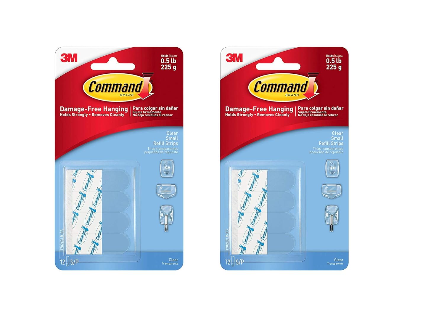 Amazon.com: Command Small Refill Strips R69D, 24 Strips, Clear ...
