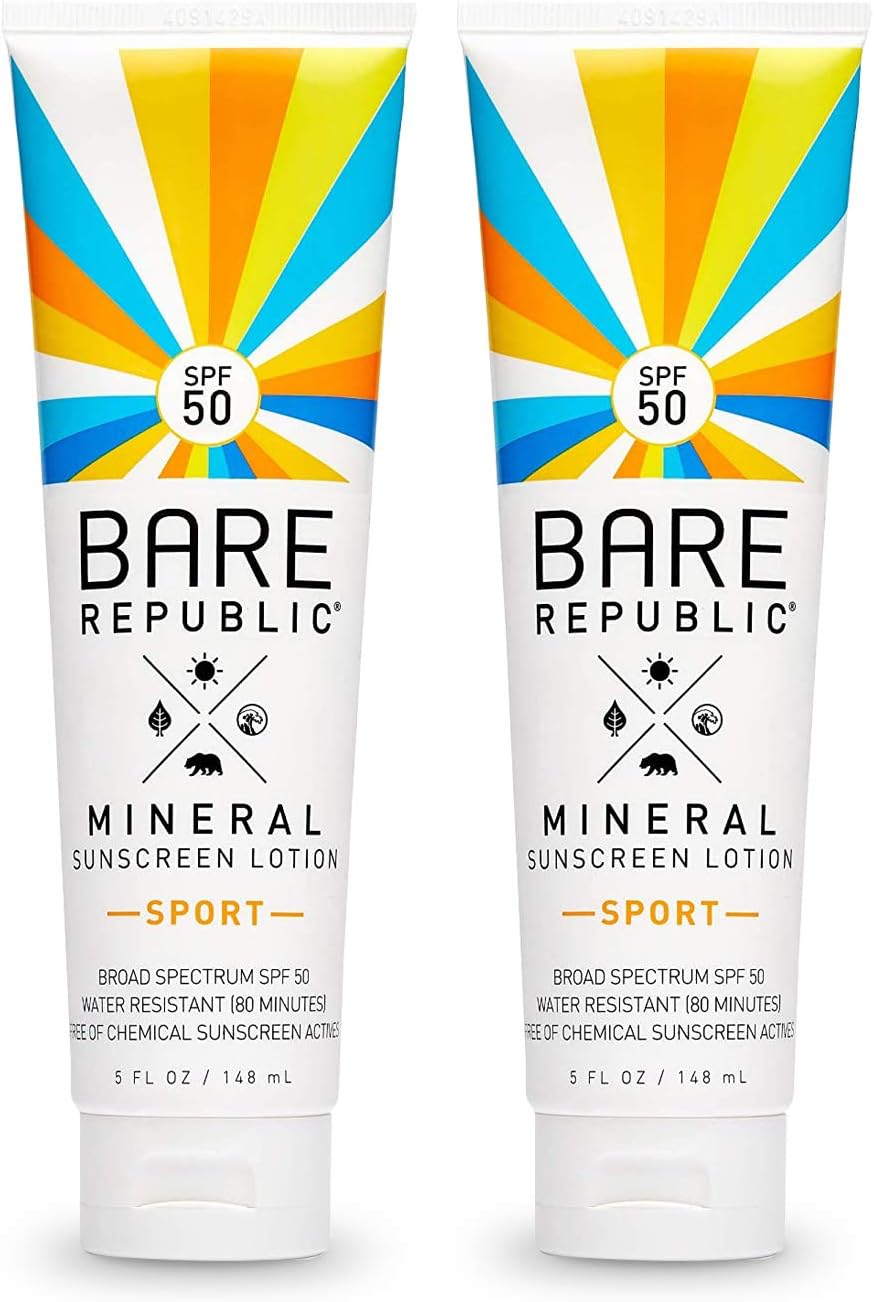 Amazon.com: Bare Republic Sport Mineral Sunscreen SPF 50 Sunblock Body ...