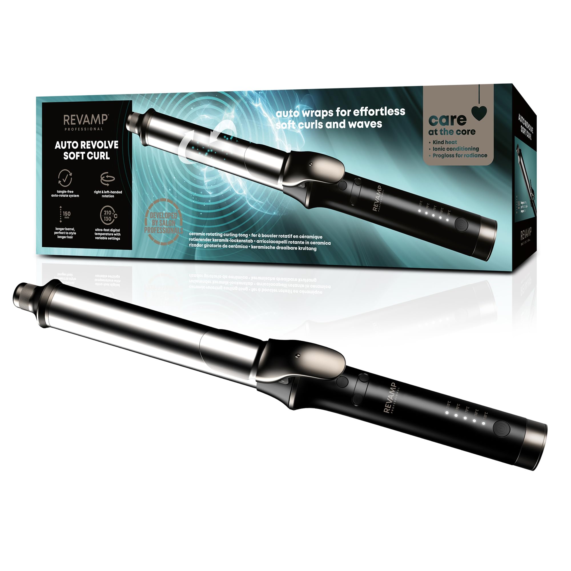 REVAMP Auto Revolve Rotating Hair Curler - Automatic Curling Iron Tong ...