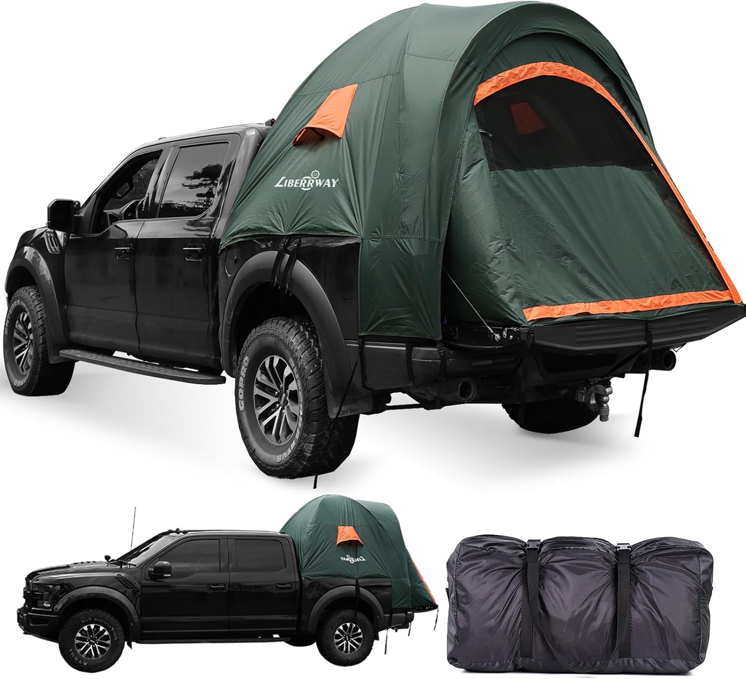 Amazon.com: LIBERRWAY Truck Bed Tent for 2 Person, 5.5-5.8 FT Pickup ...
